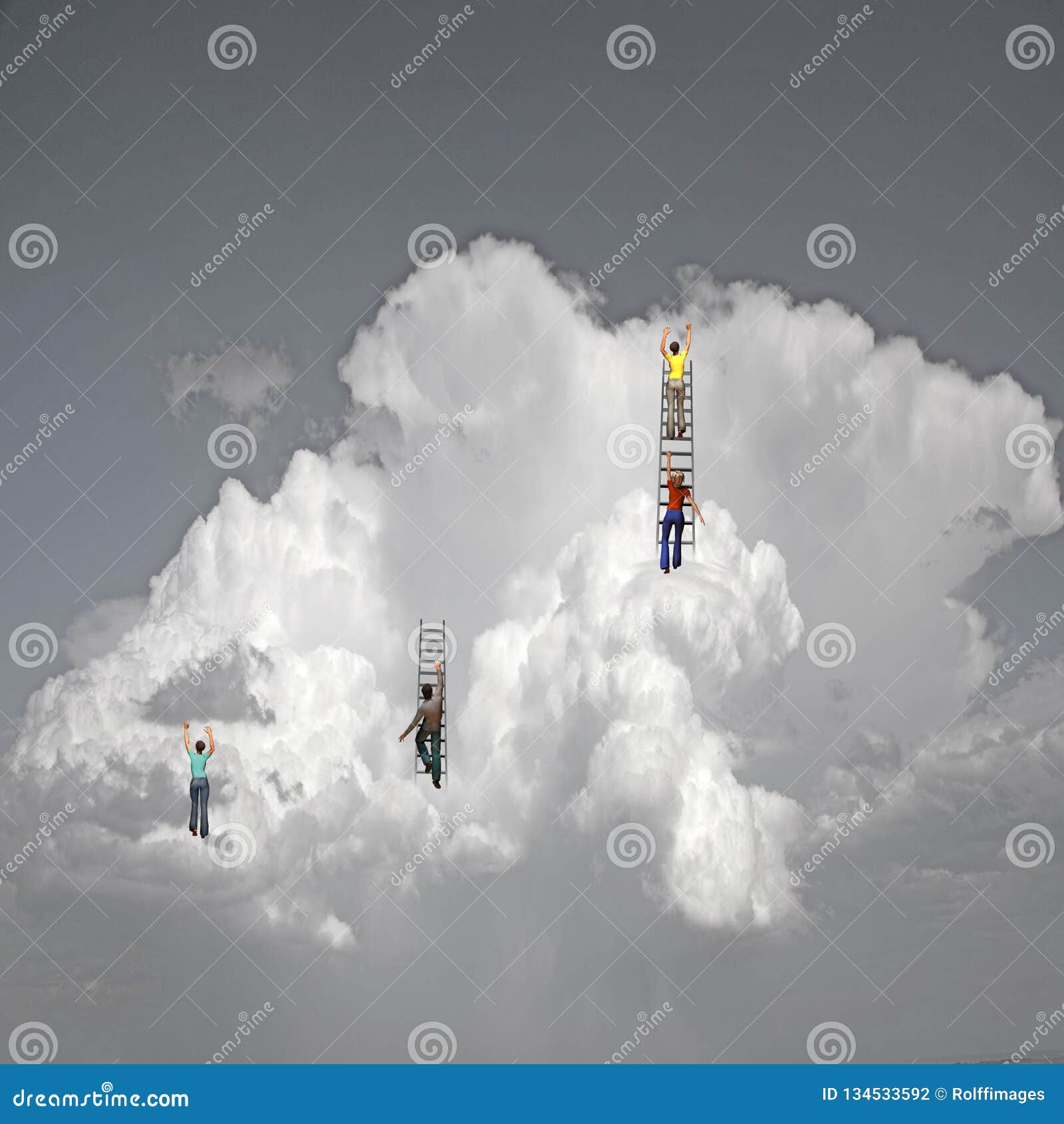 Climb to Success stock photo. Image of blue, challenge - 134533592