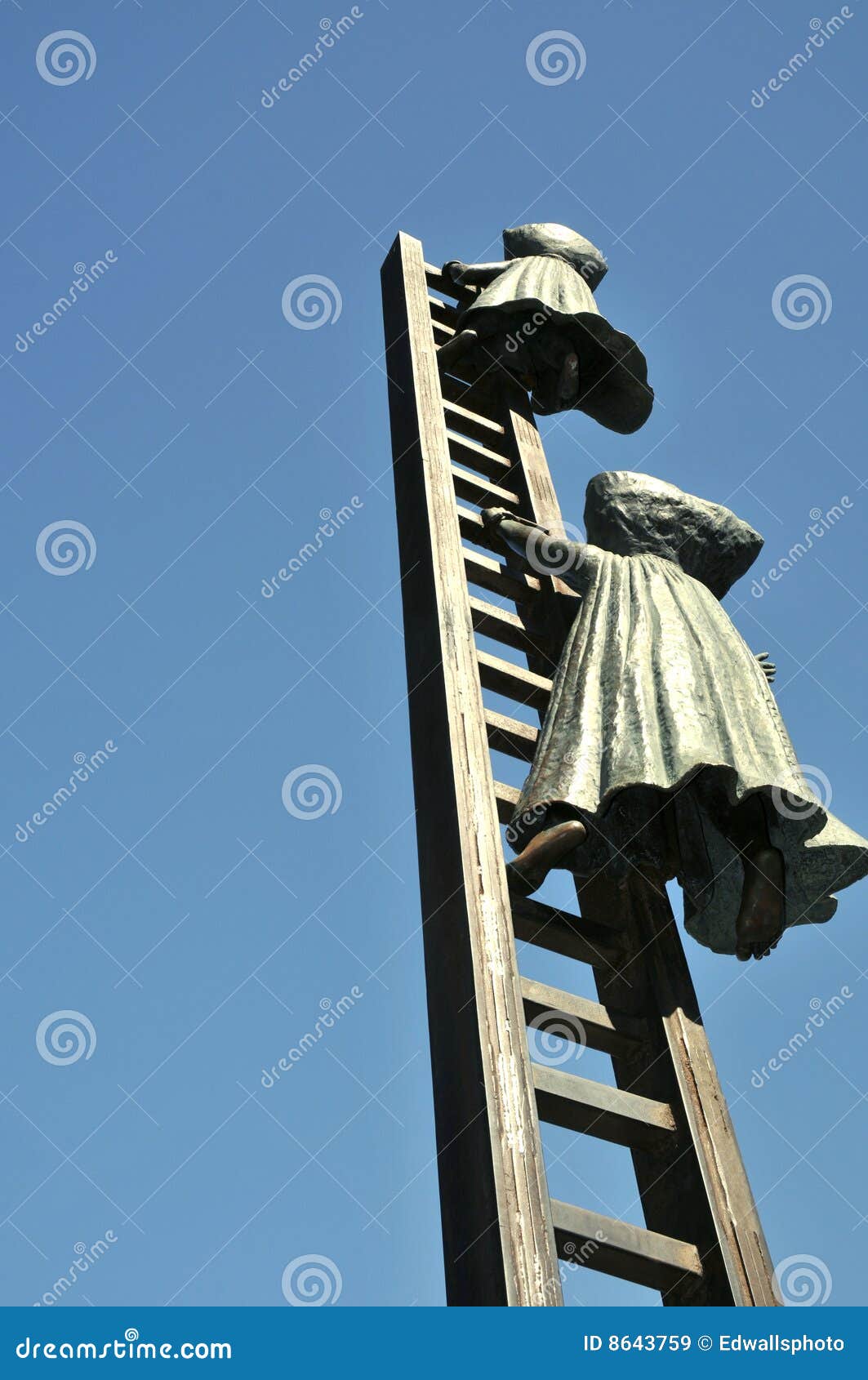 Climb Up a Ladder To Nowhere Stock Image - Image of sculpture, climb ...