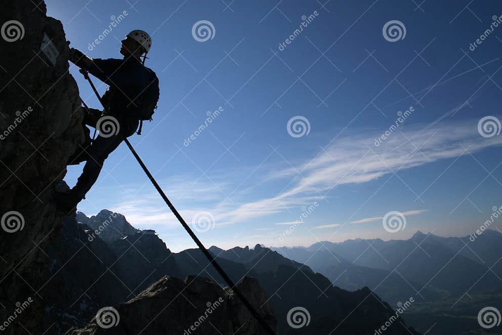 Climber stock image. Image of rope, peaks, adrenalin, mountains - 1120791