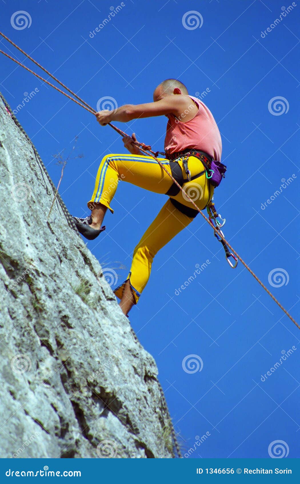 Climber stock photo. Image of high, foot, alpine, control - 1346656