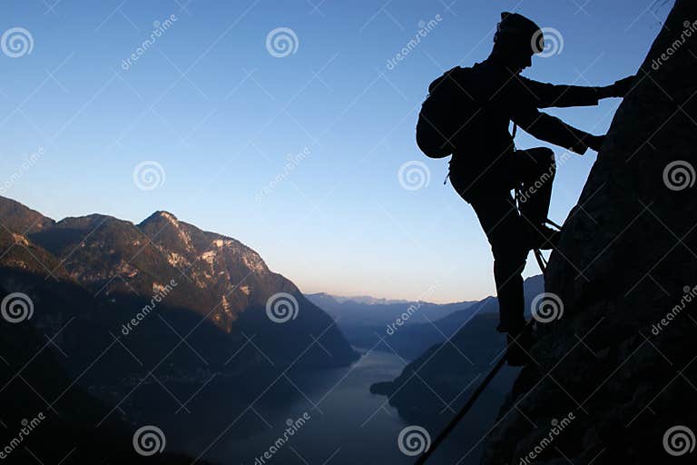 Climber stock photo. Image of morning, klettersteig, peaks - 1372694