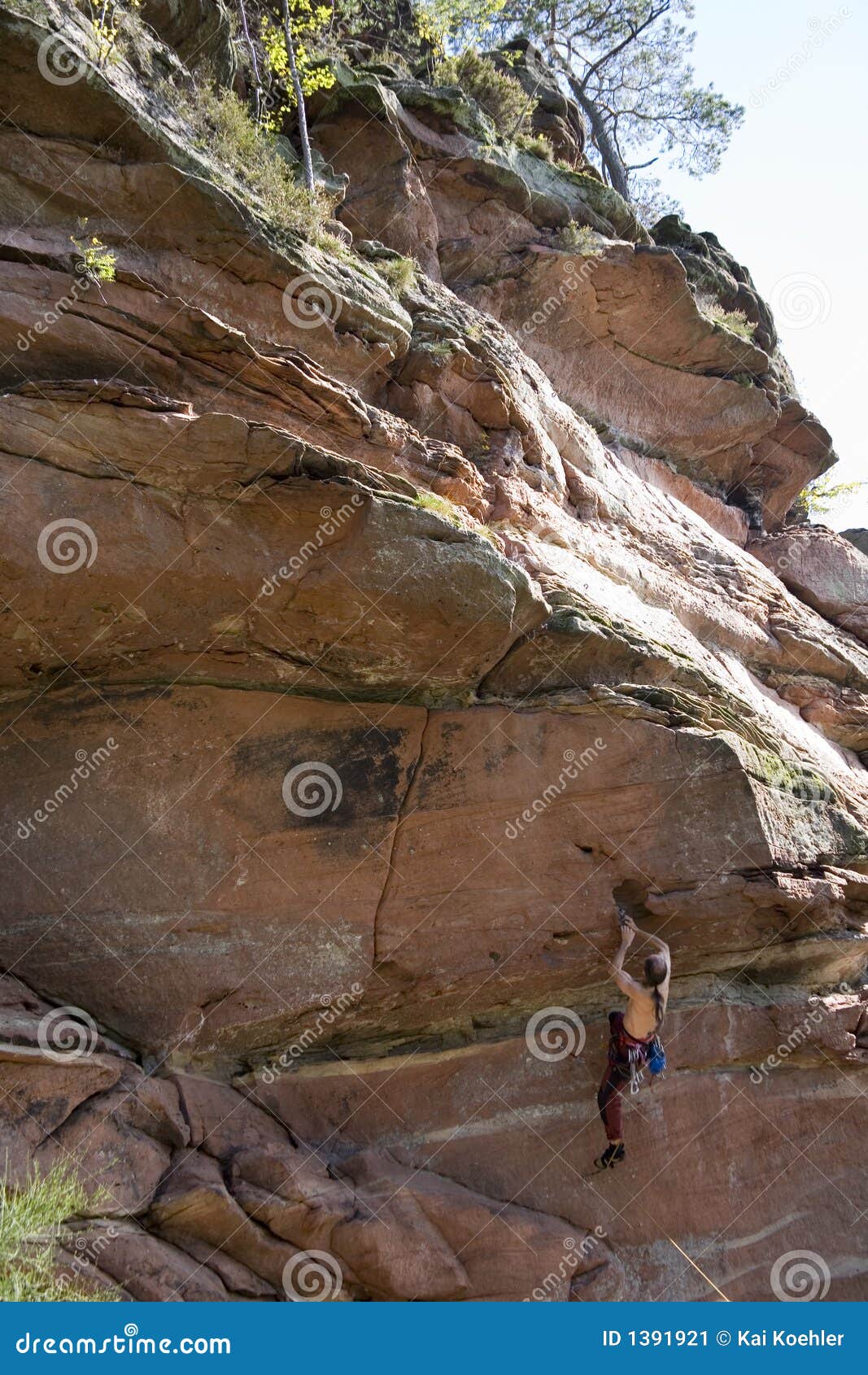 Climber stock image. Image of sunlight, outdoor, climbing - 1391921