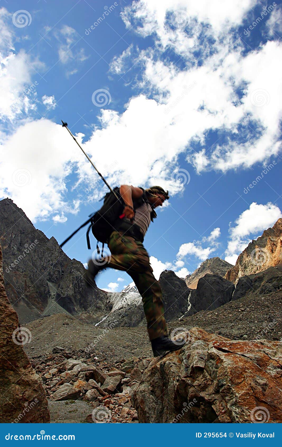 Climber stock photo. Image of mountain, siberia, cloud - 295654