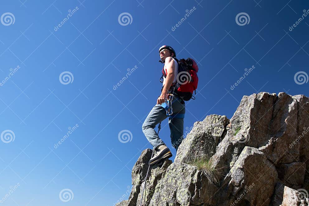 Climber stock photo. Image of extreme, outdoors, high - 6001494