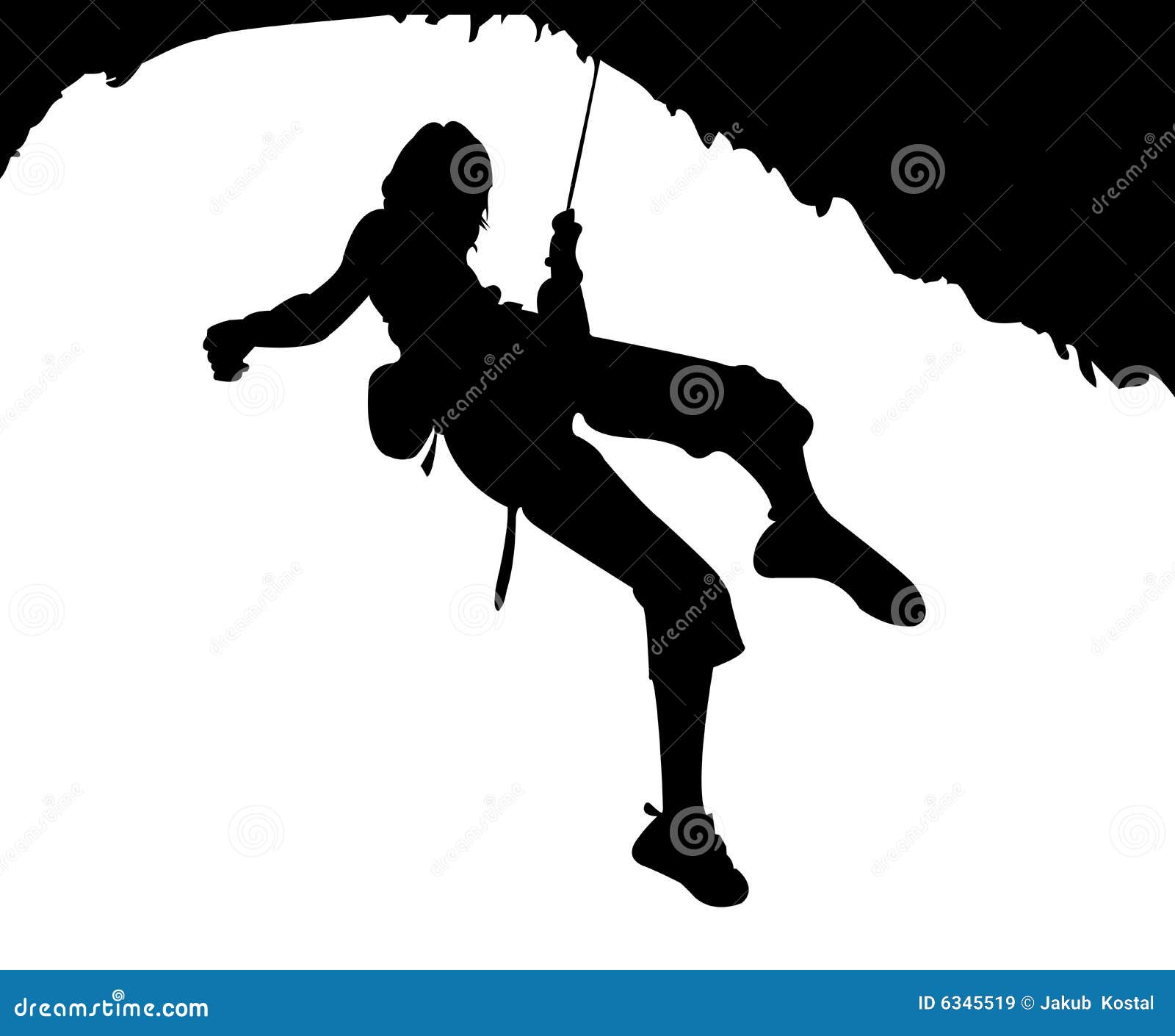 Climber stock vector. Illustration of isolated, ascent - 6345519