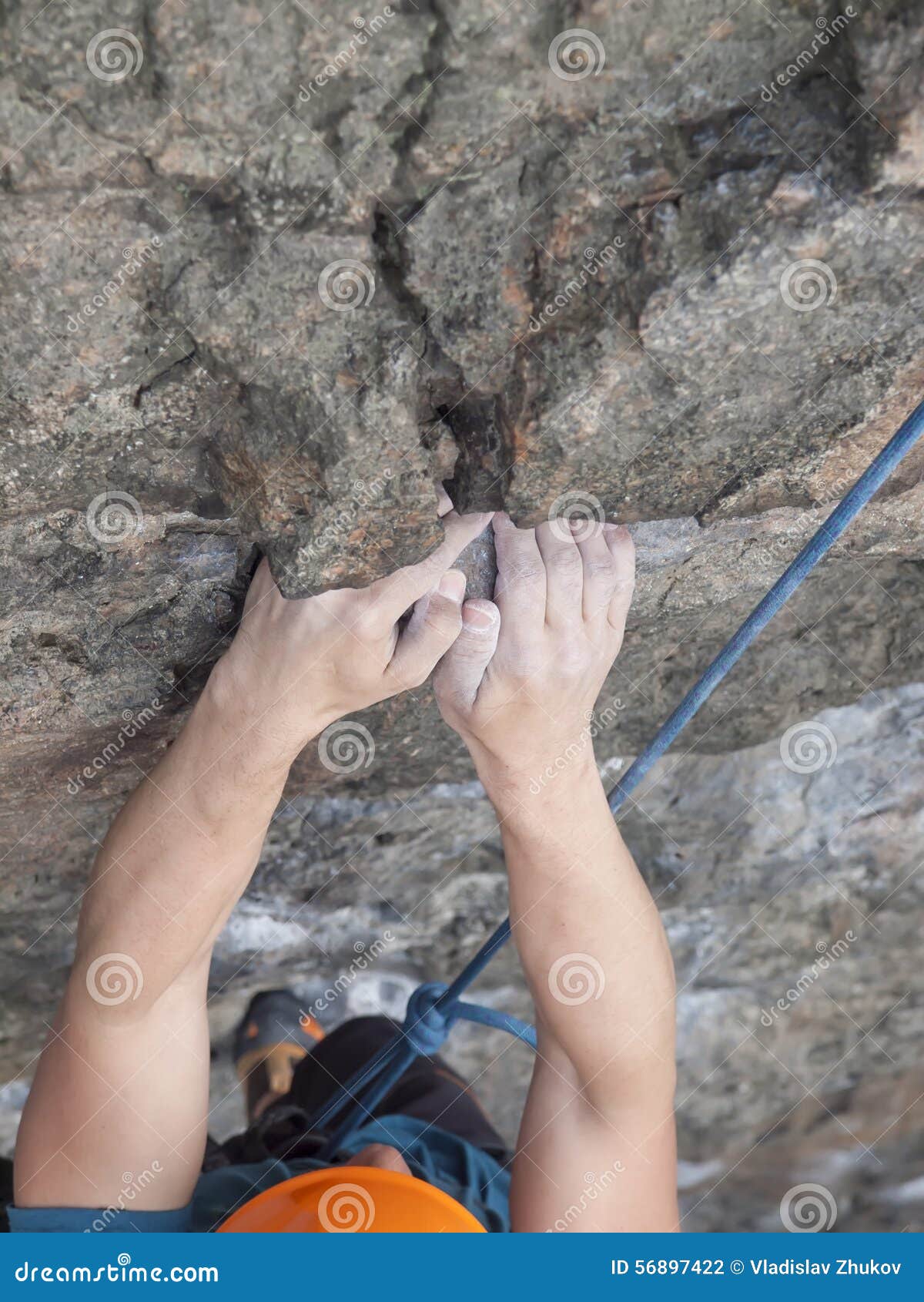 The Climber Climbs the Wall. Stock Photo - Image of overcoming ...