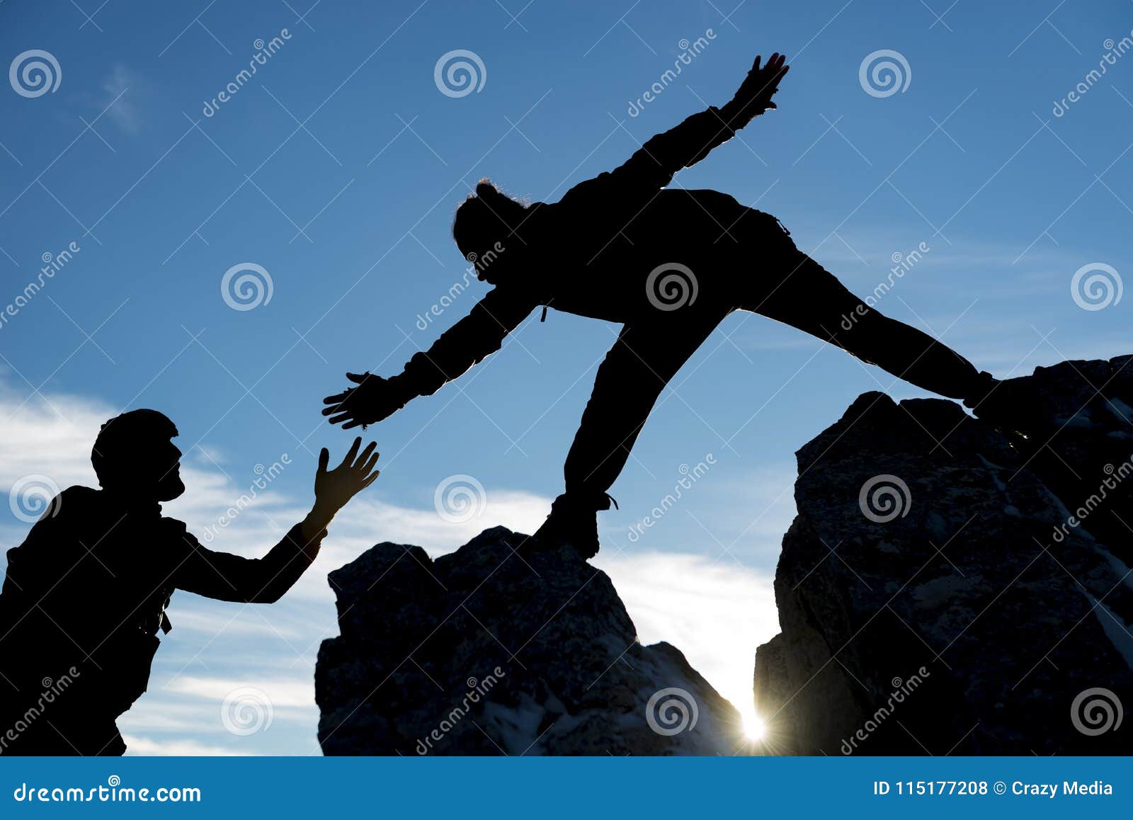 Helping Hand Extended in Difficult Times Stock Photo - Image of hike ...
