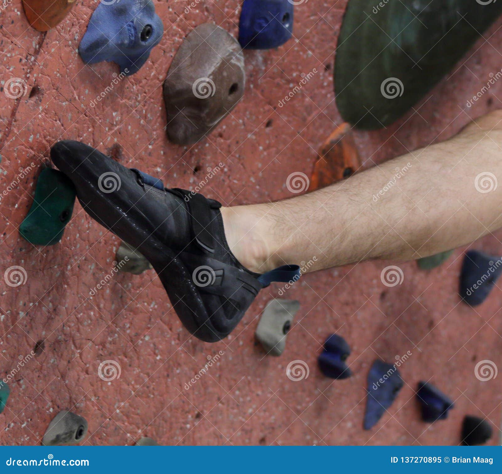 Climber foot on hold stock image. Image of climberclimber - 137270895