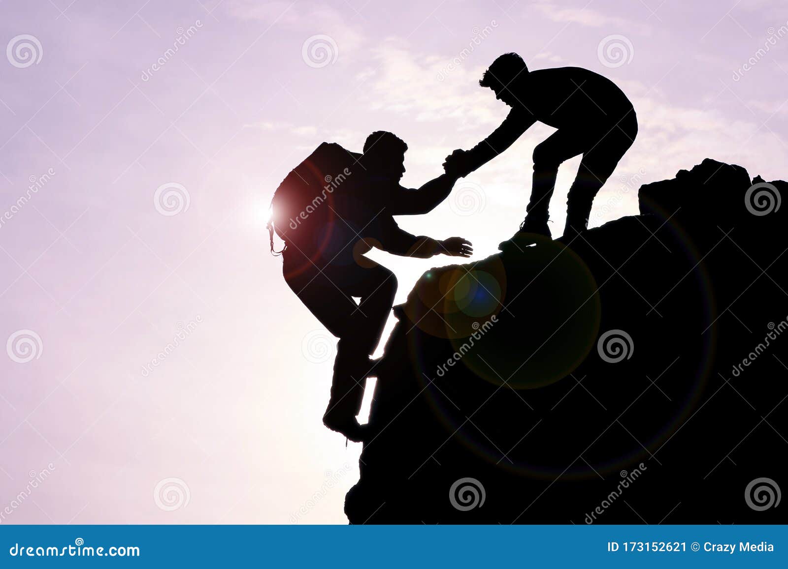 Climber, Help, Support and Cooperation Stock Image - Image of brave ...