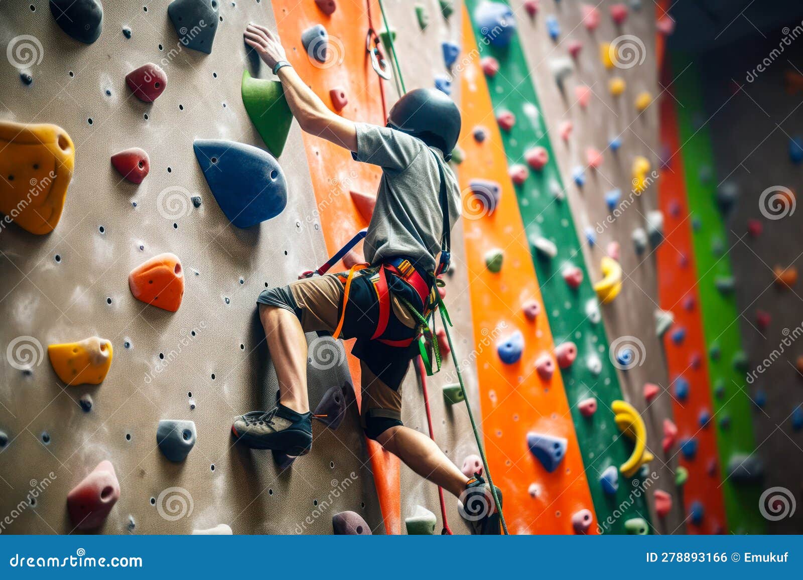 Climber Learning To Climb Artificial Rocks Generative Ai Stock ...