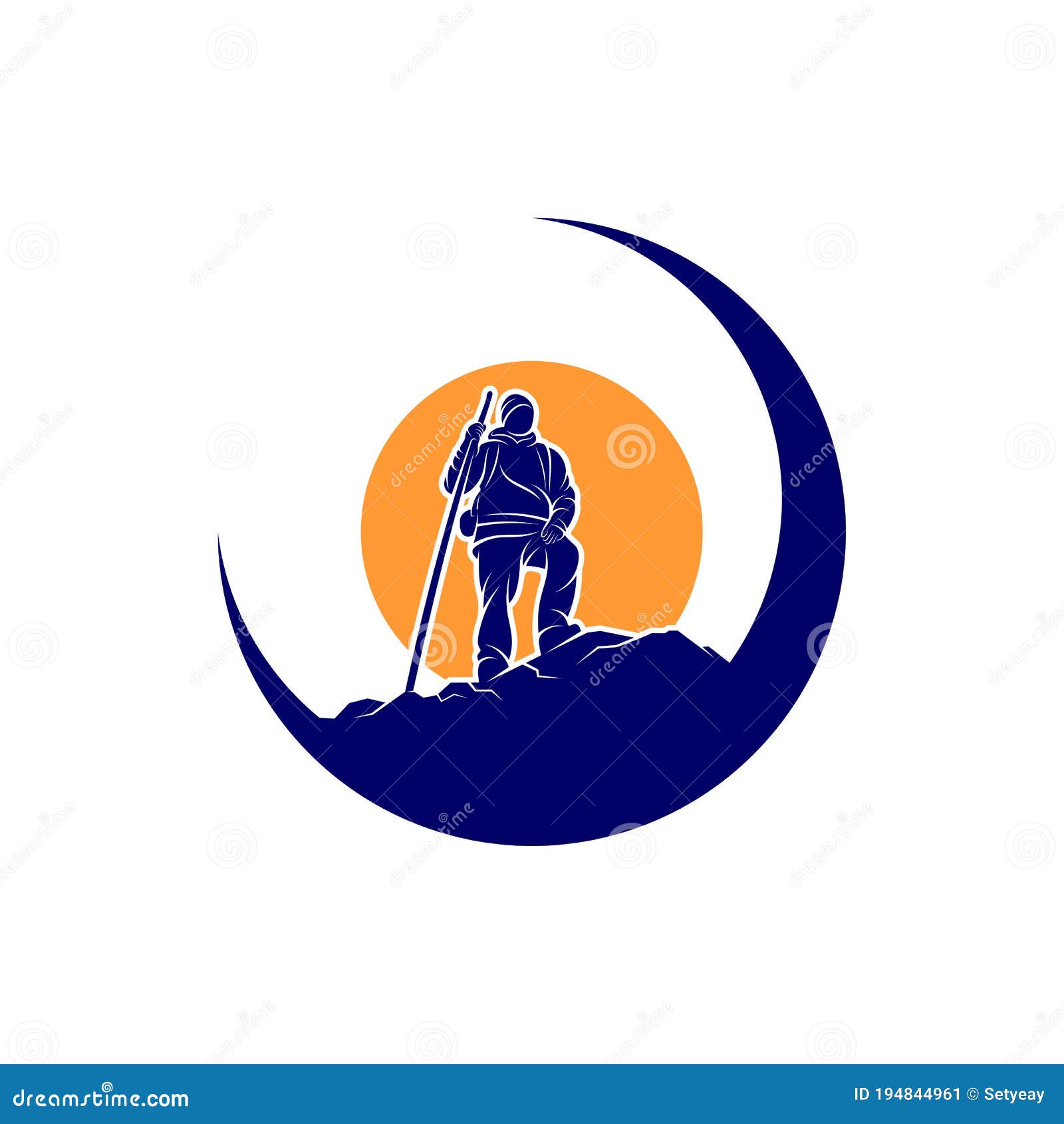 Climber Logo Design Vector Template. Outdoor Activity Logo Symbol Stock ...