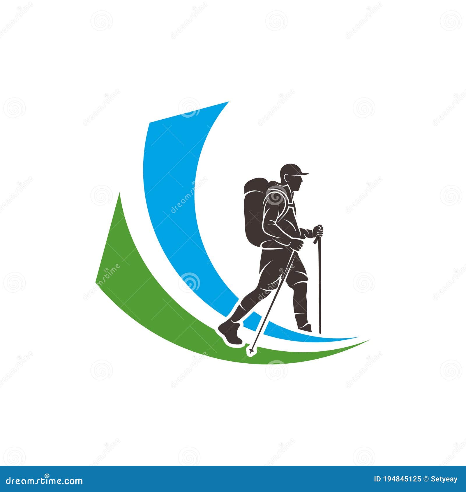 Climber Logo Design Vector Template. Outdoor Activity Logo Symbol Stock ...