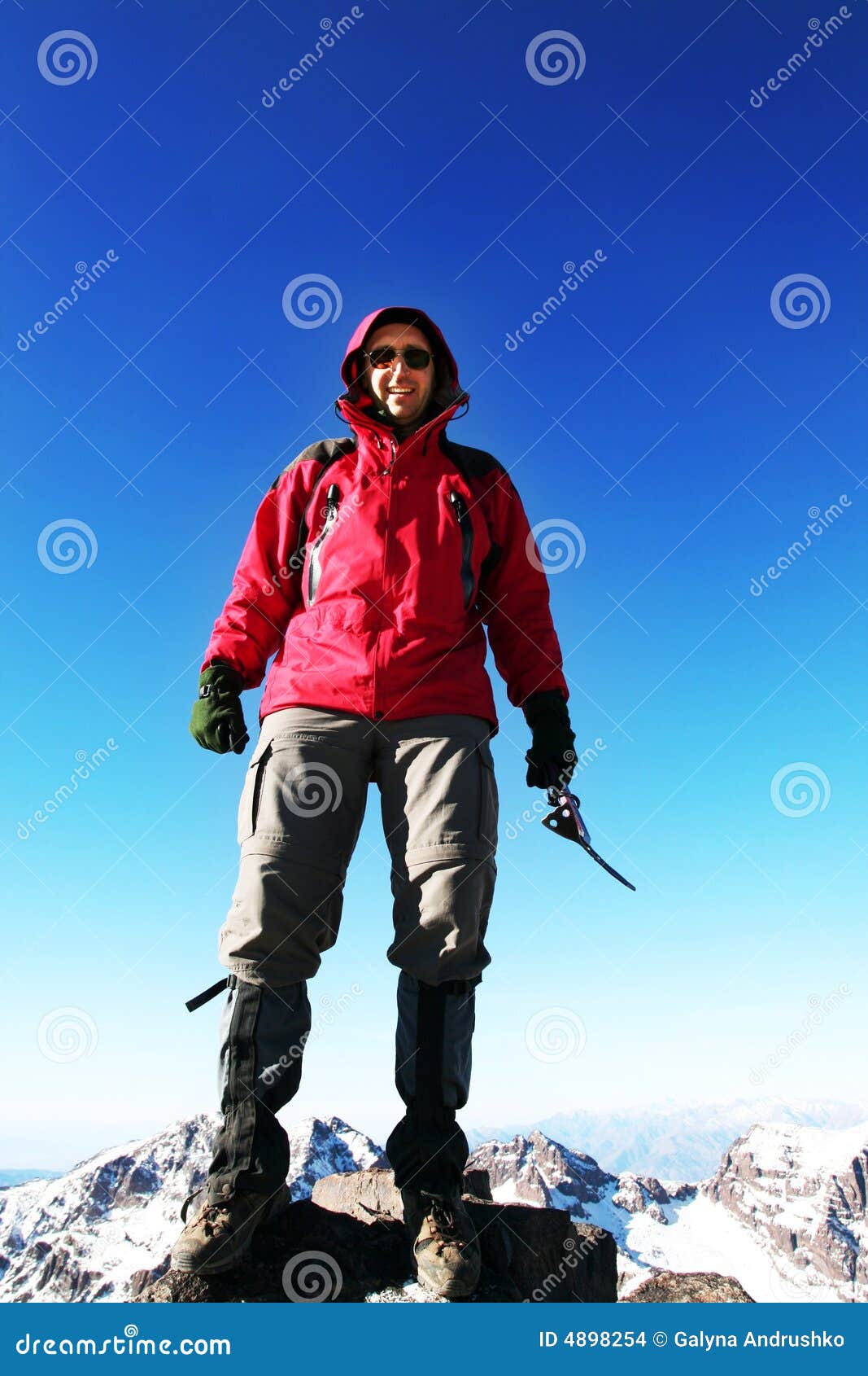 Climber man stock photo. Image of toubkal, climbing, equipment - 4898254