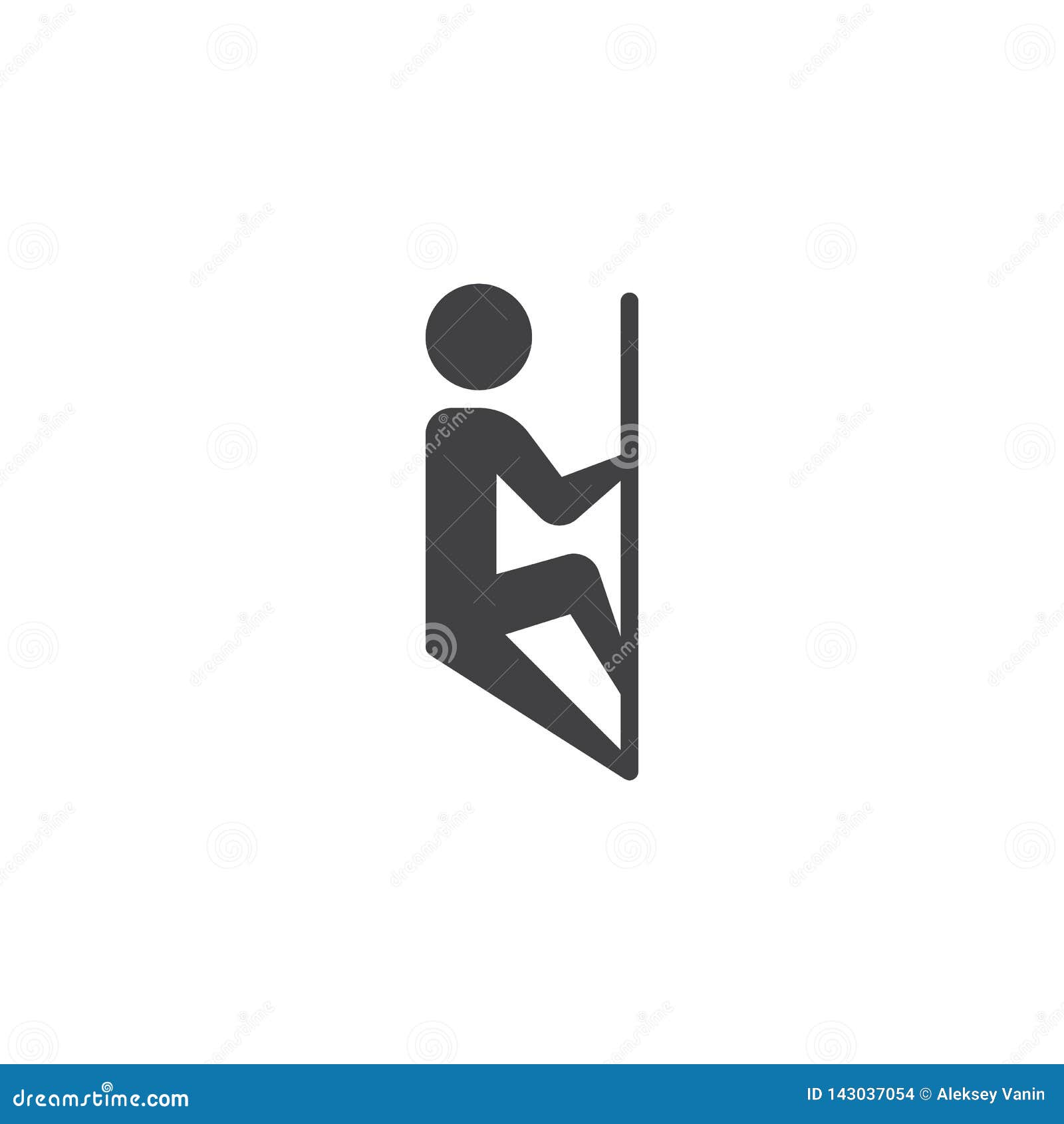 Climber Man and Climbing Wall Vector Icon Stock Vector - Illustration ...