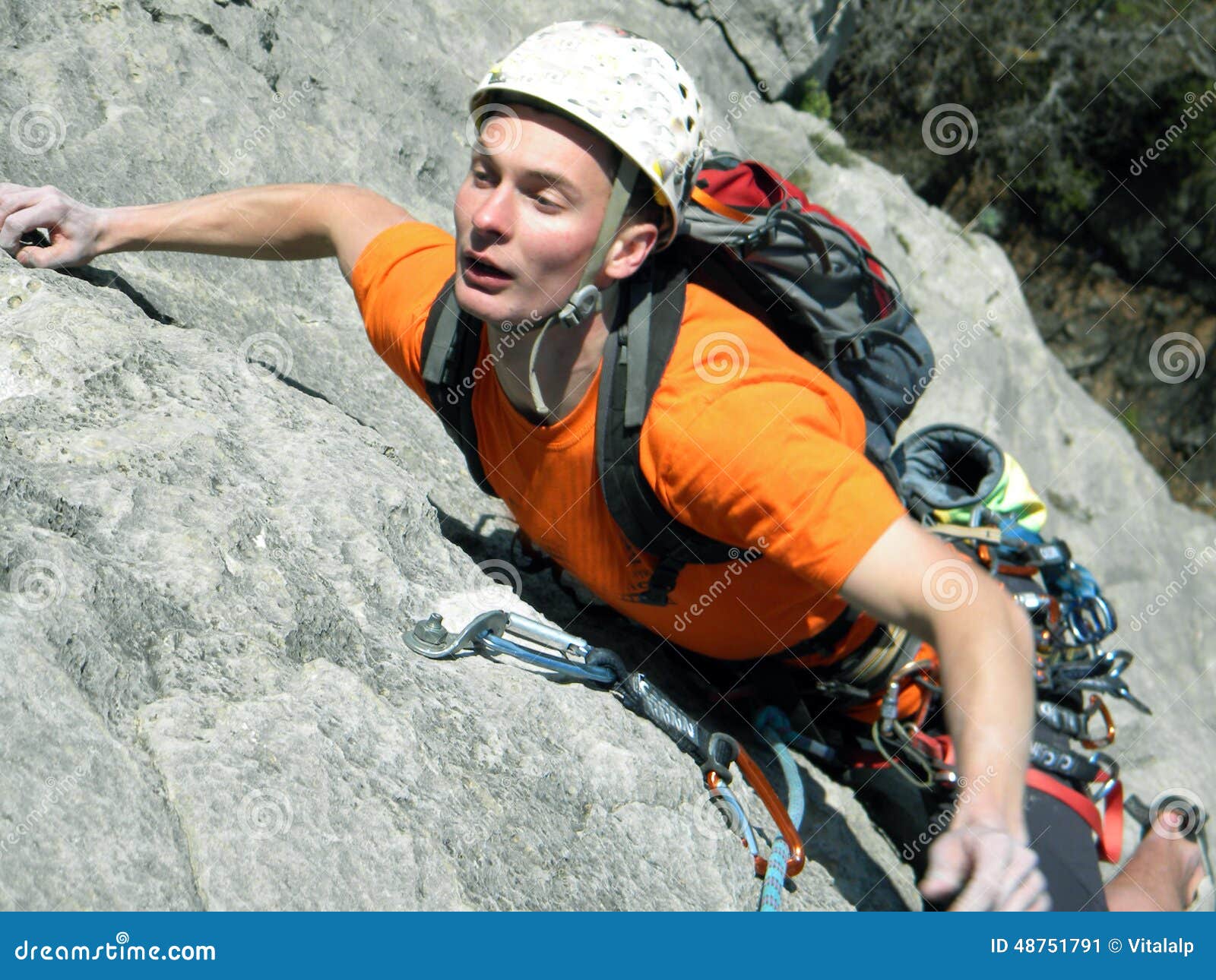 Climber. stock image. Image of activity, grip, climber - 48751791