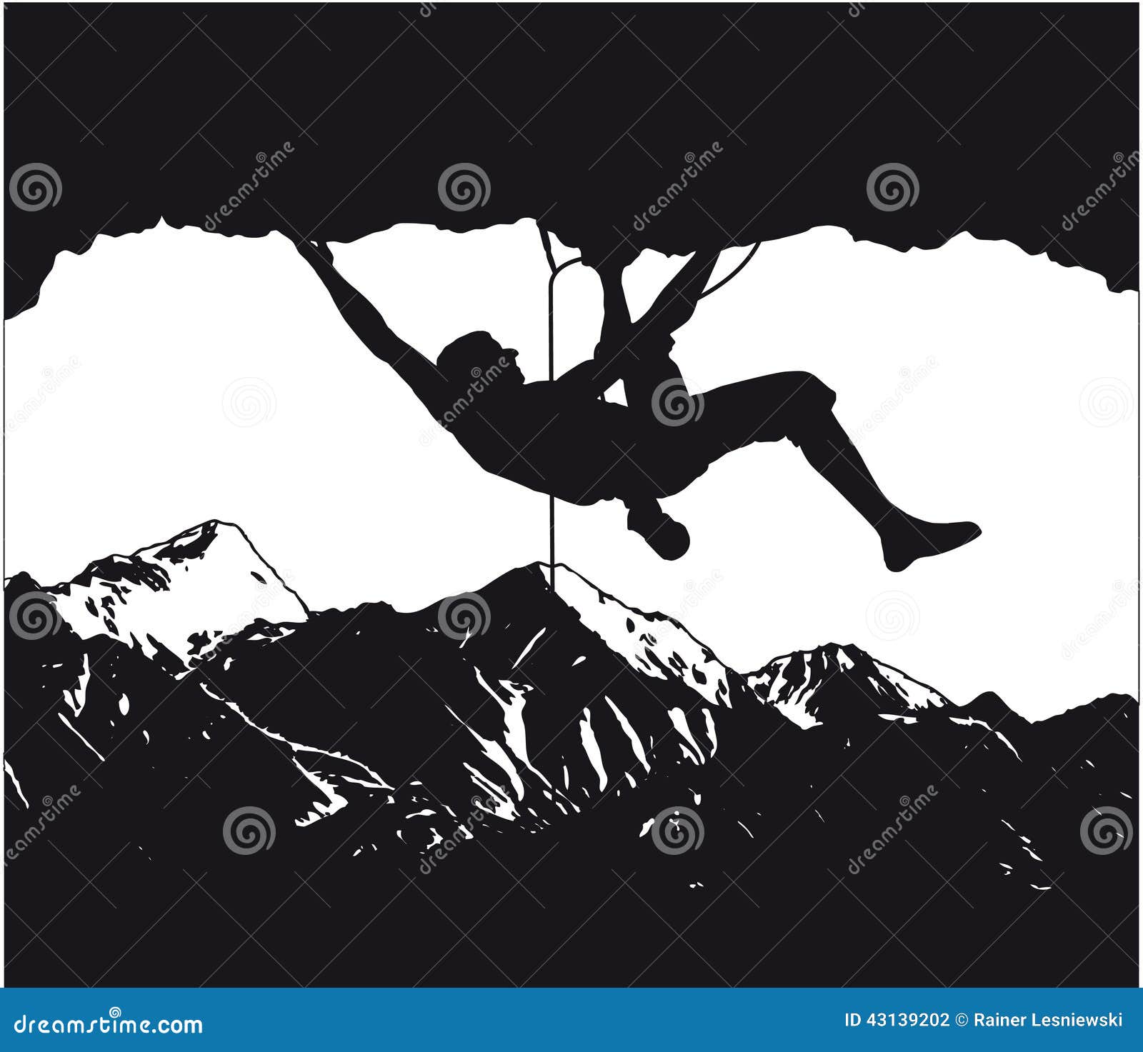 Climber, mountaineer 2 stock vector. Illustration of ascent - 43139202