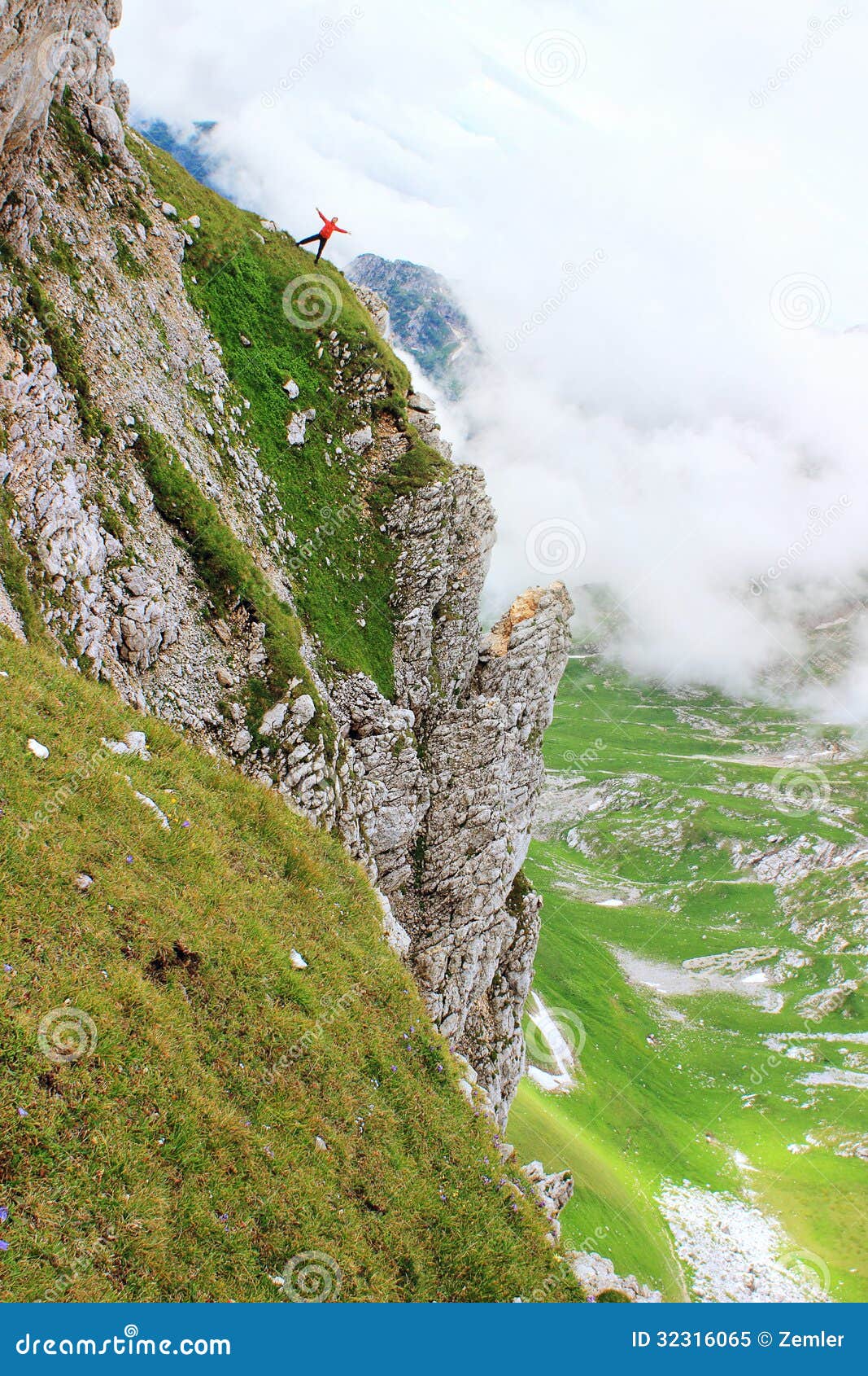 Climber on the Mountainside Stock Image - Image of blue, people: 32316065