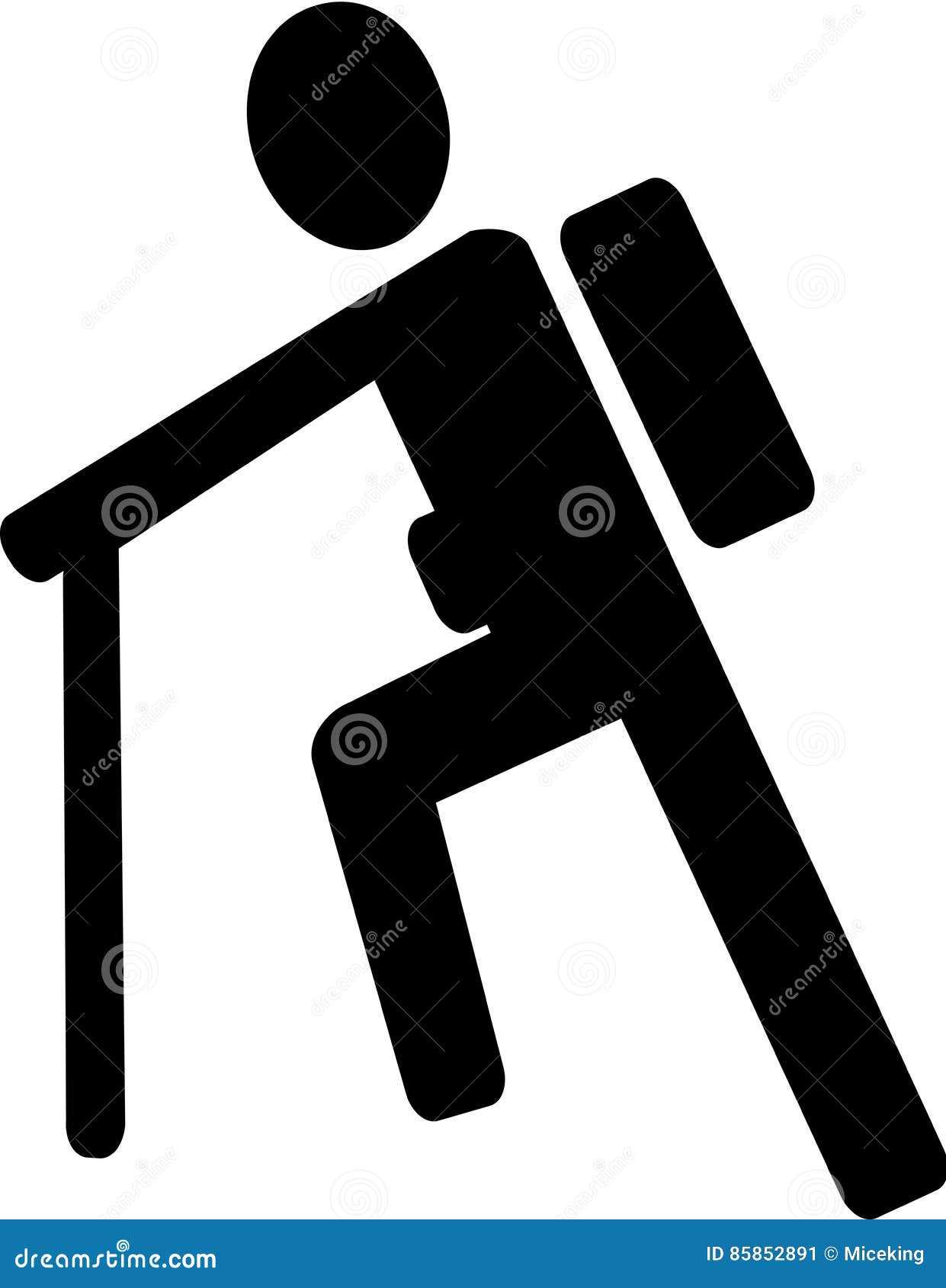Climber pictogram stock vector. Illustration of extreme - 85852891
