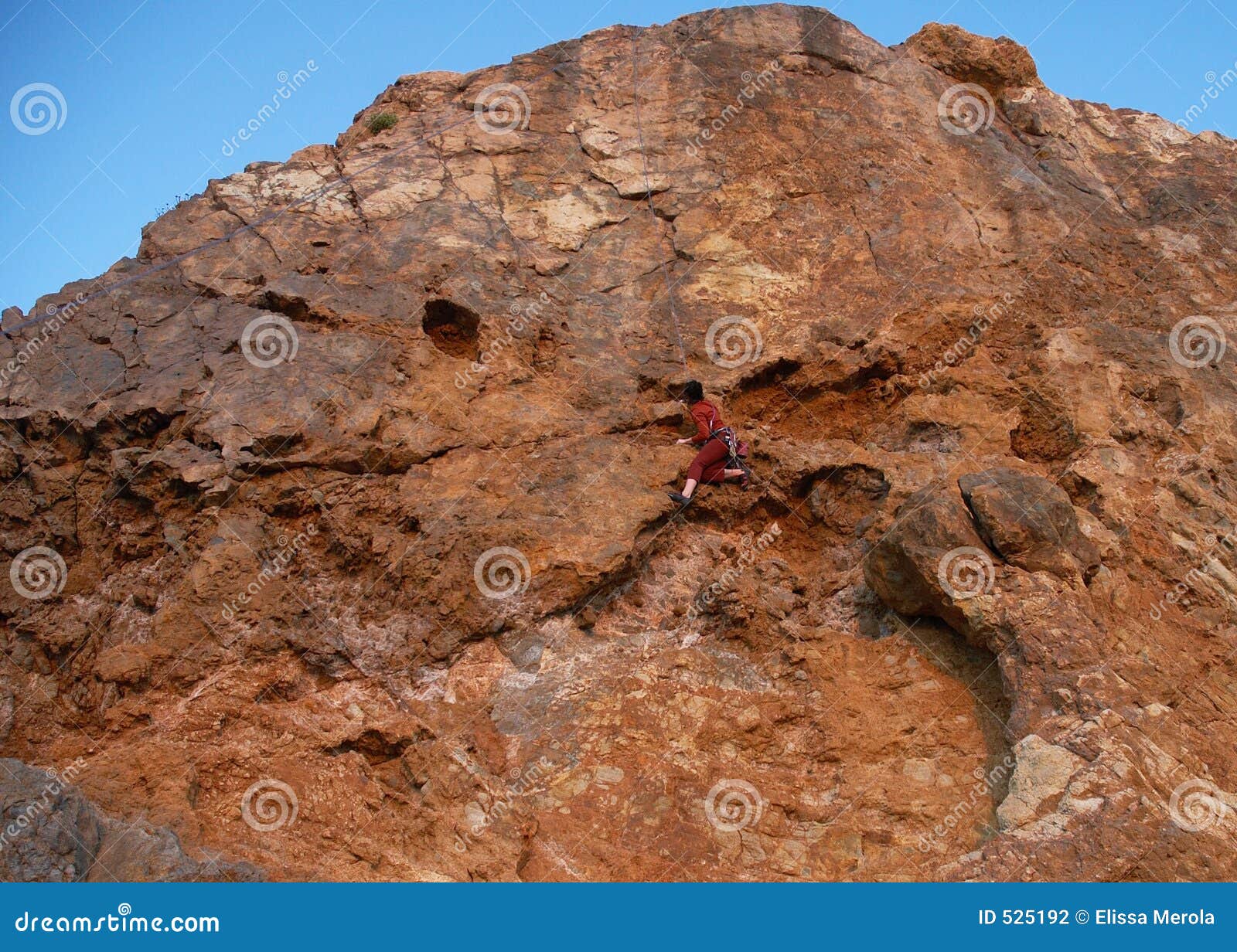 Climber Reaching the Peak stock photo. Image of pointe - 525192
