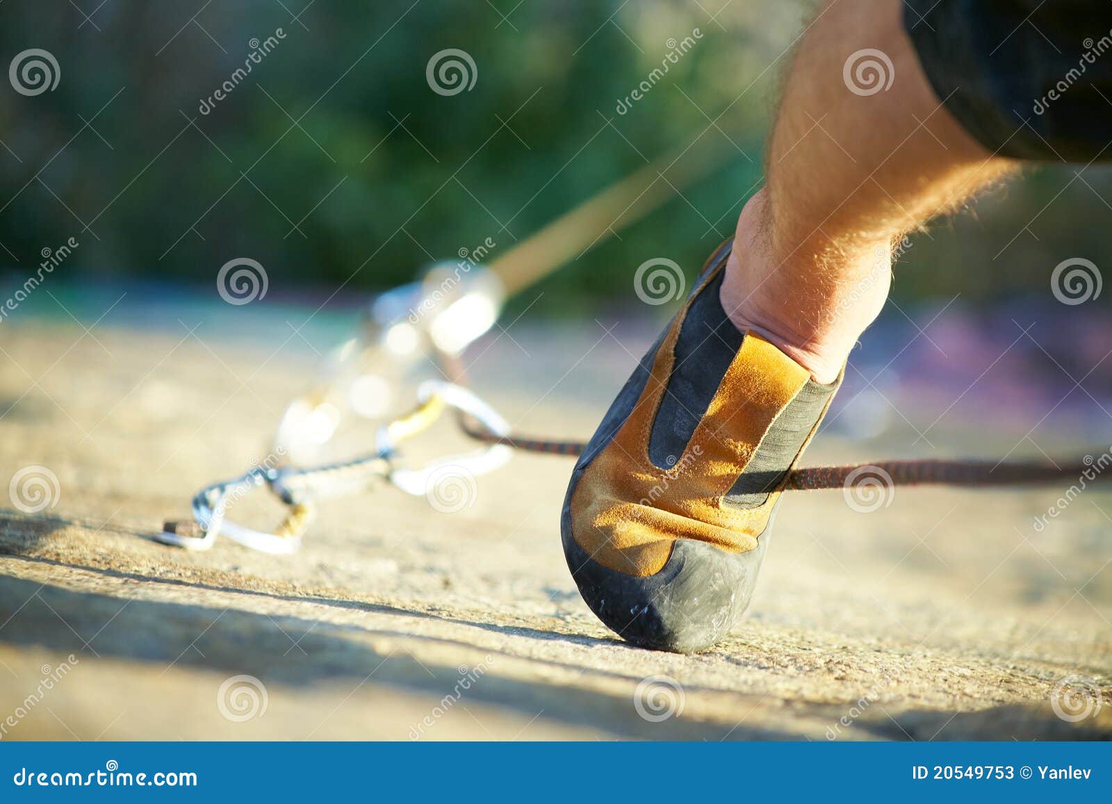 Climber s foot stock image. Image of extreme, cliff, dangerous - 20549753