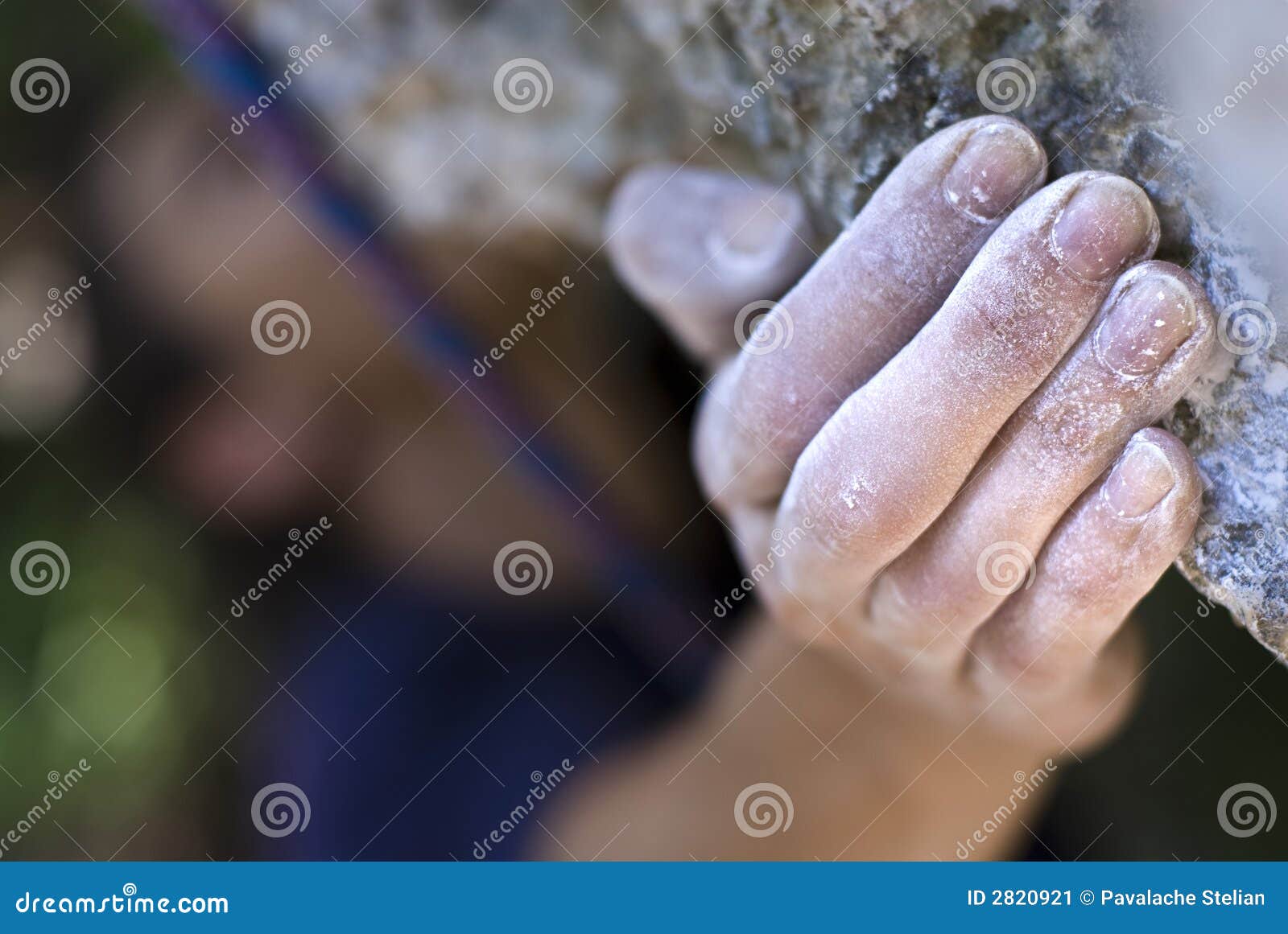 Climber s hand stock image. Image of protection, powdered - 2820921