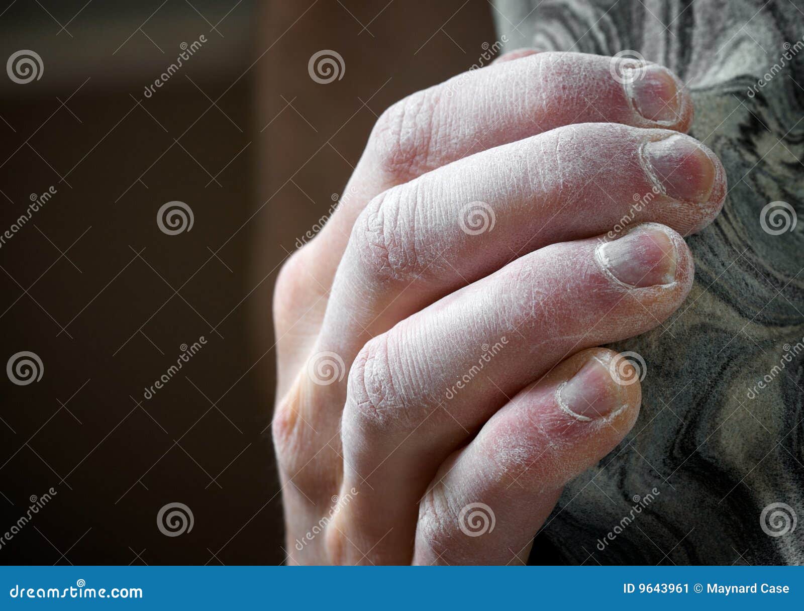 Climber S Hand Hanging on To Artificial Hold Stock Image - Image of ...
