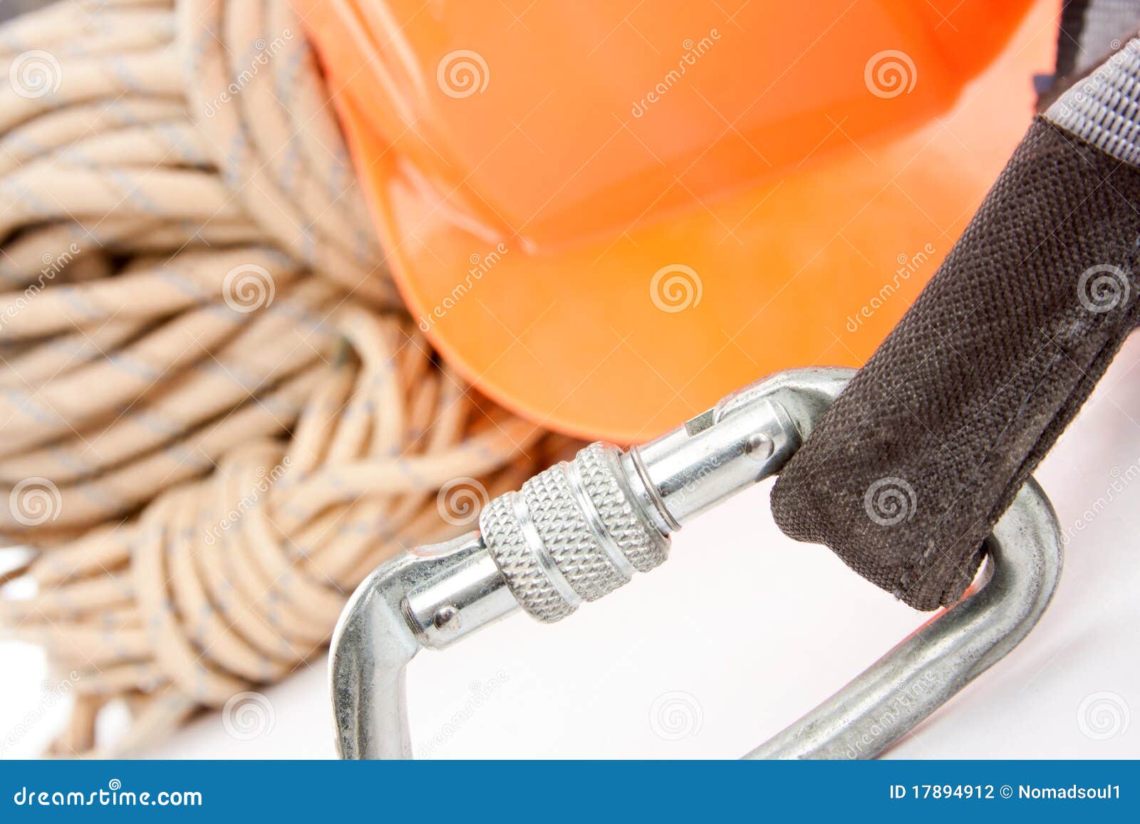 Climber S Ropes and Protective Wear Stock Photo - Image of climber ...