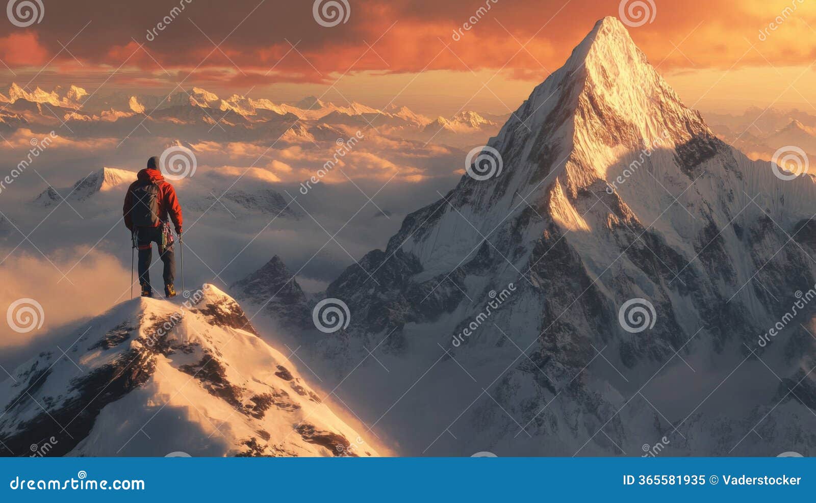 Climber And A Sunrise Horizon Stunning Climber And Sunrise Horizon ...