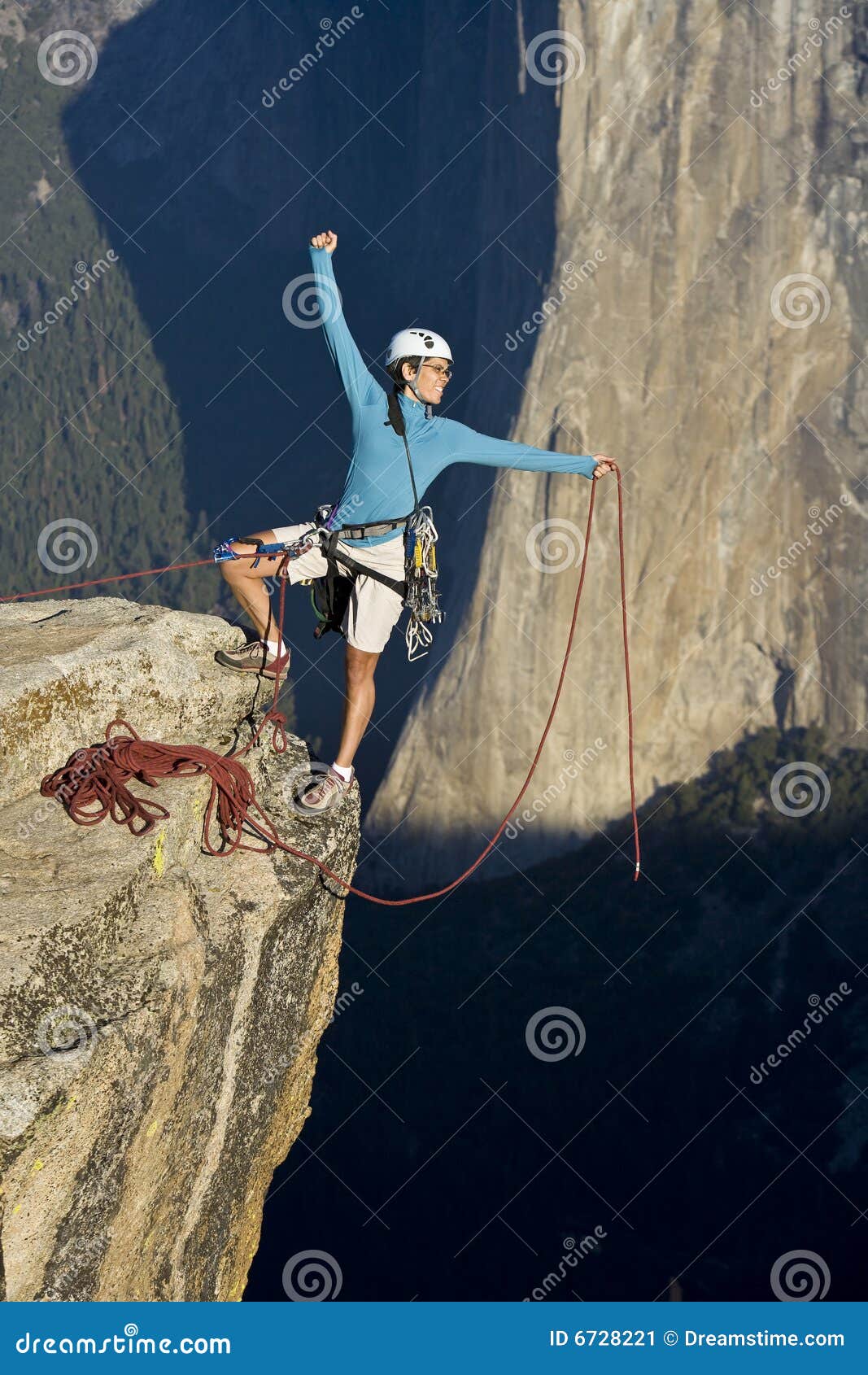 Climber on the summit. stock image. Image of effort, persistence - 6728221