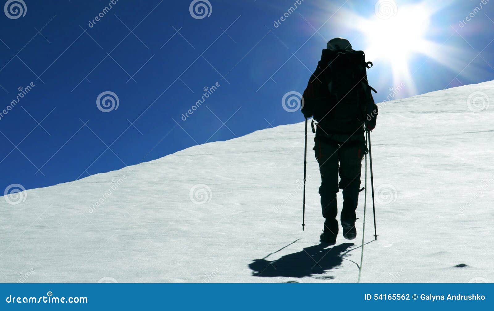 Climber and sun stock photo. Image of natural, blue, outdoor - 54165562