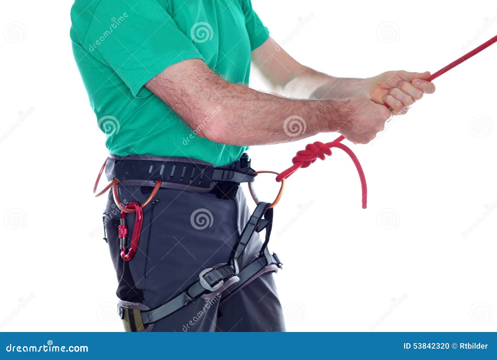 Climber takes rope stock photo. Image of equipment, dare - 53842320