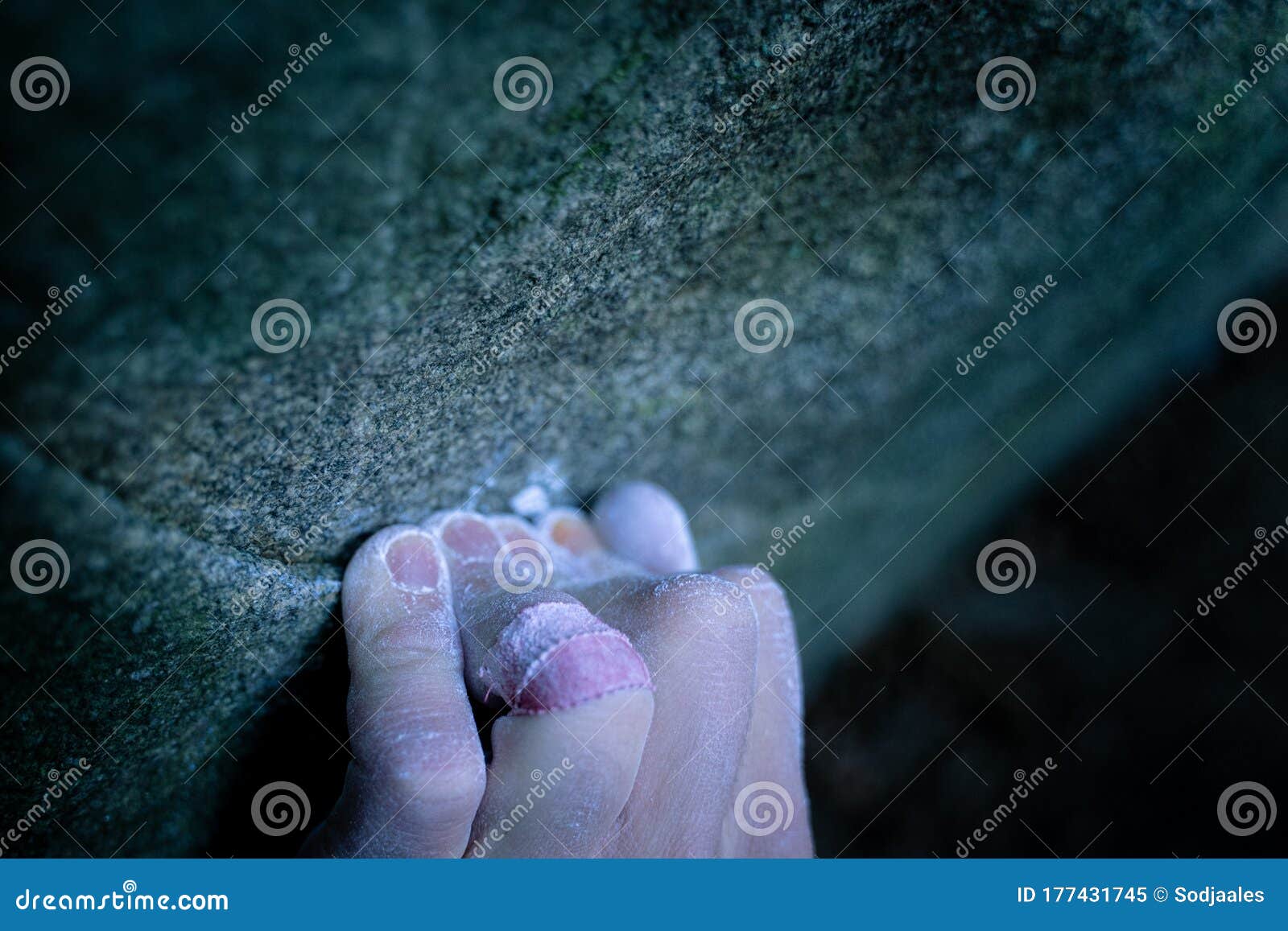 Climbers hand full crimp stock image. Image of holding - 177431745