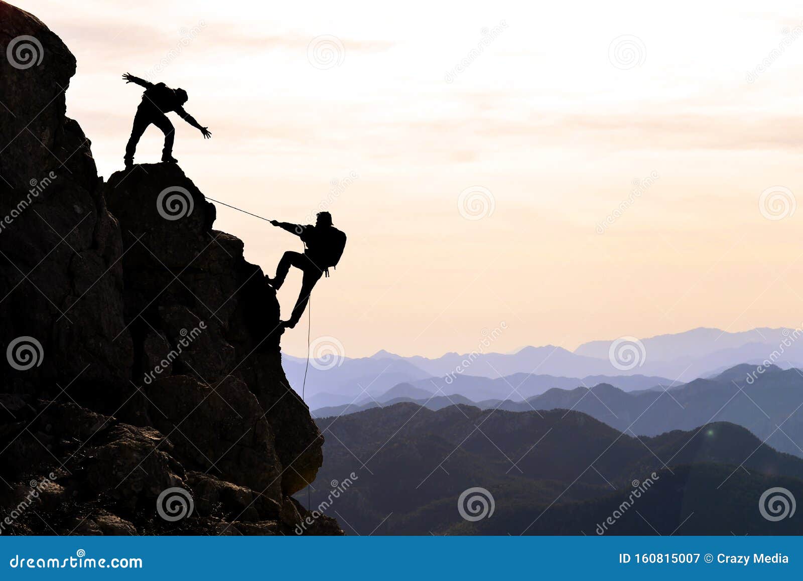 Climbers the Help,support and Interest Stock Image - Image of ...