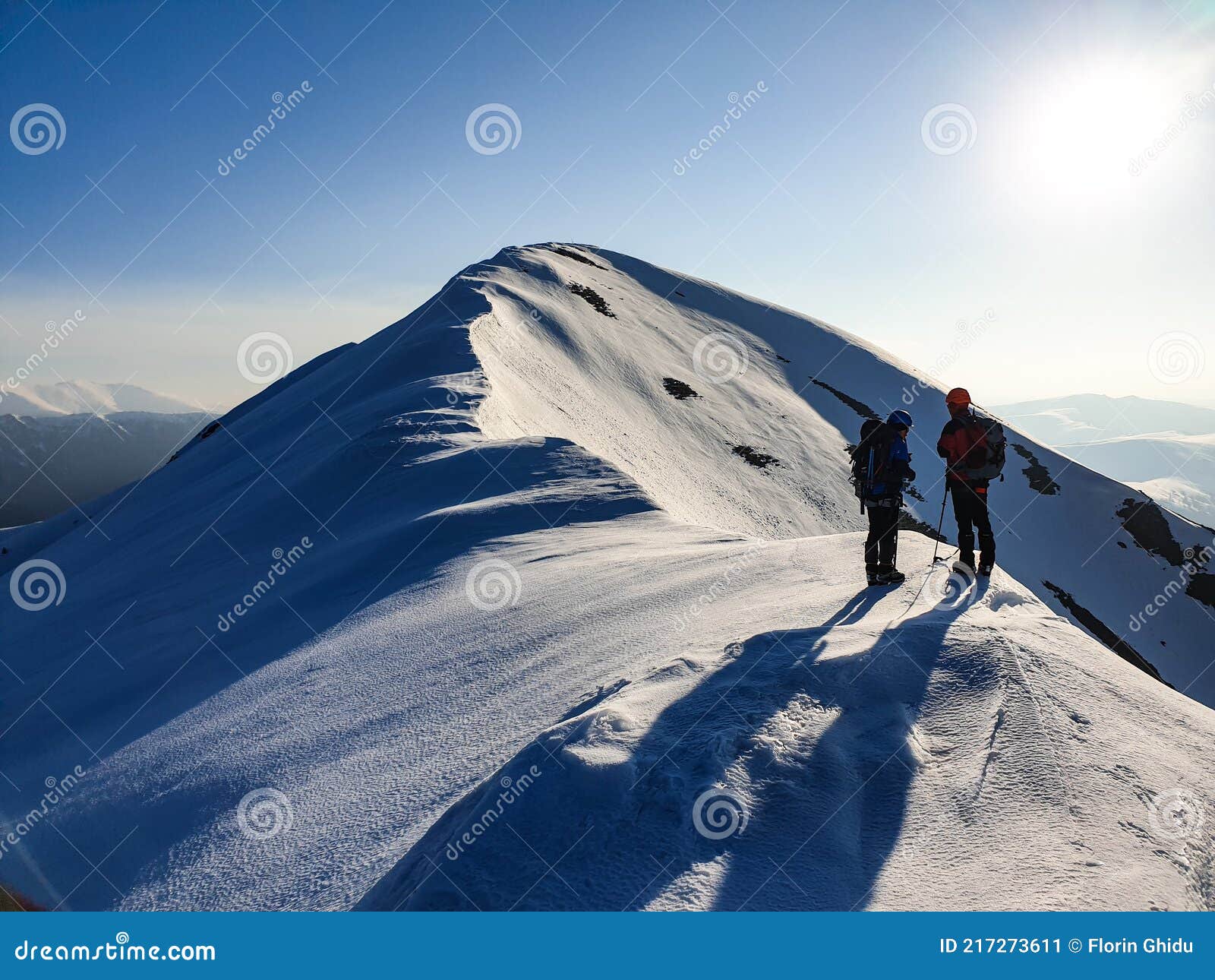 Climbers on Oslea Ridge, Valcan Mountains, Romania Editorial Photo ...