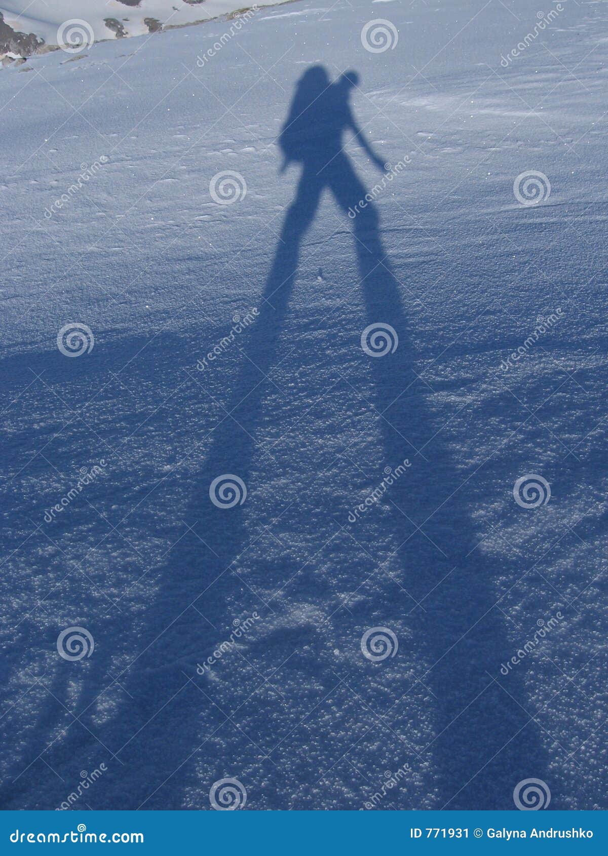 Climbers shadow stock image. Image of nature, summit, mountain - 771931