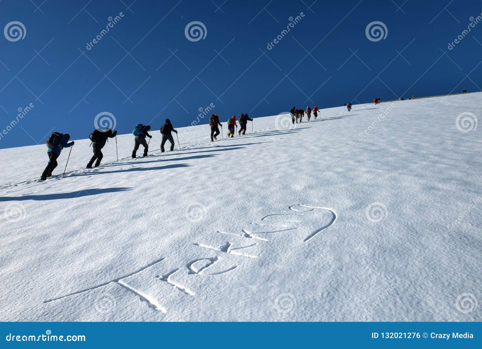 Steep Slopes, Mountaineering and Healthy Walking Activity Stock Photo ...