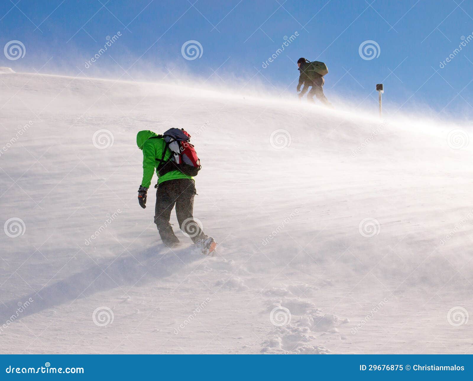 Climbers in the wind stock image. Image of mountain, slope - 29676875