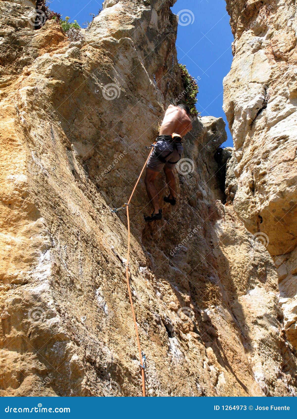 Climbing stock image. Image of fall, adrenaline, adventure - 1264973