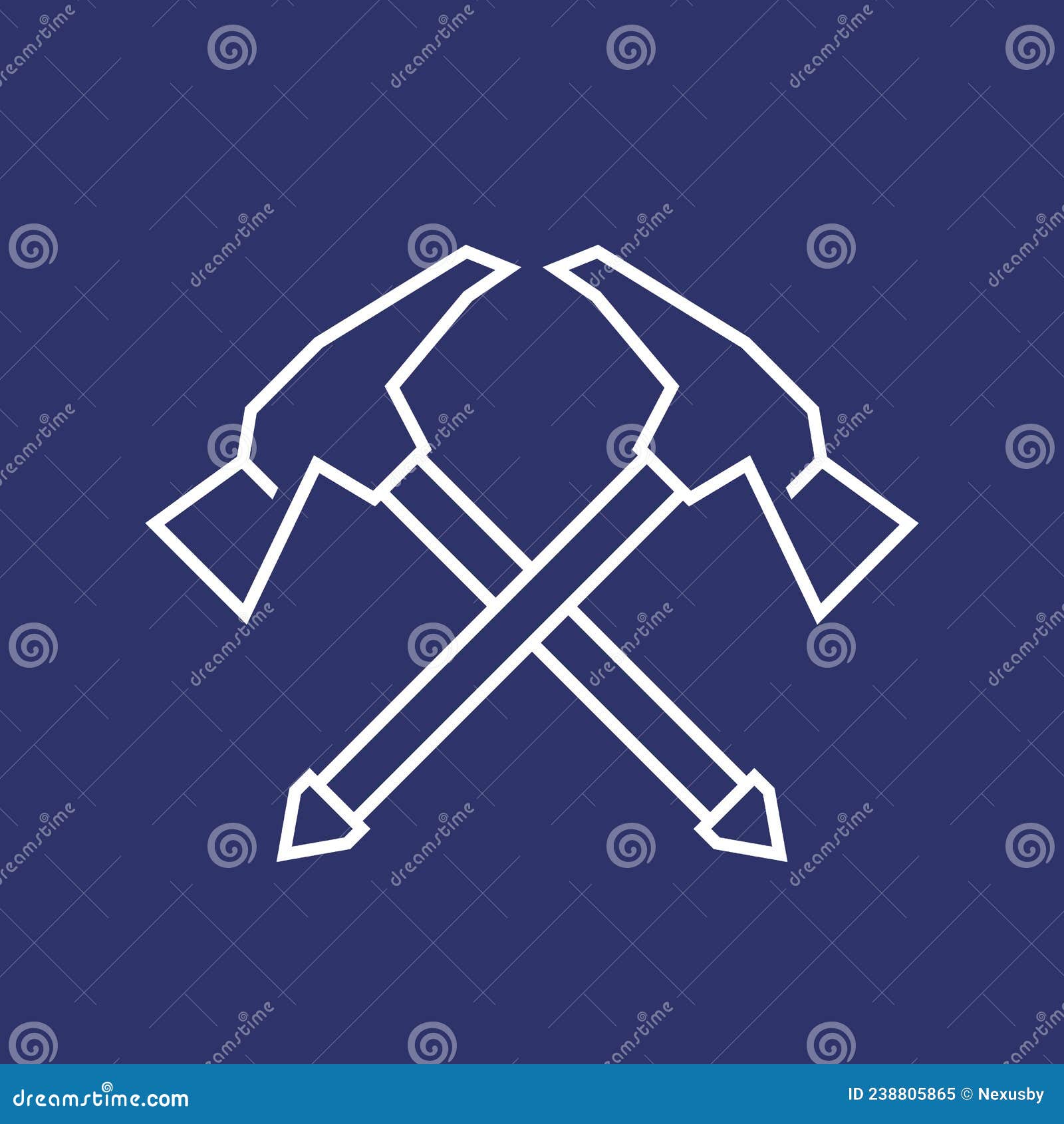 Climbing Axes Icon, Line Vector Art Stock Vector - Illustration of ...