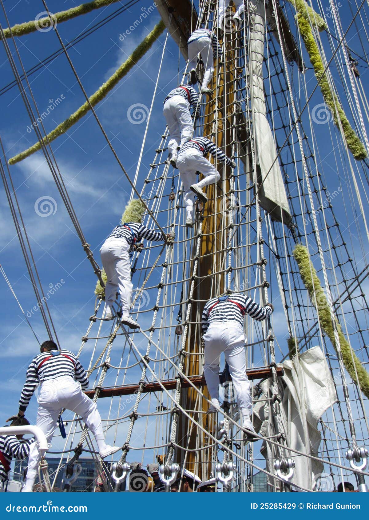 Climbing Down from the Rigging Editorial Stock Image - Image of ...