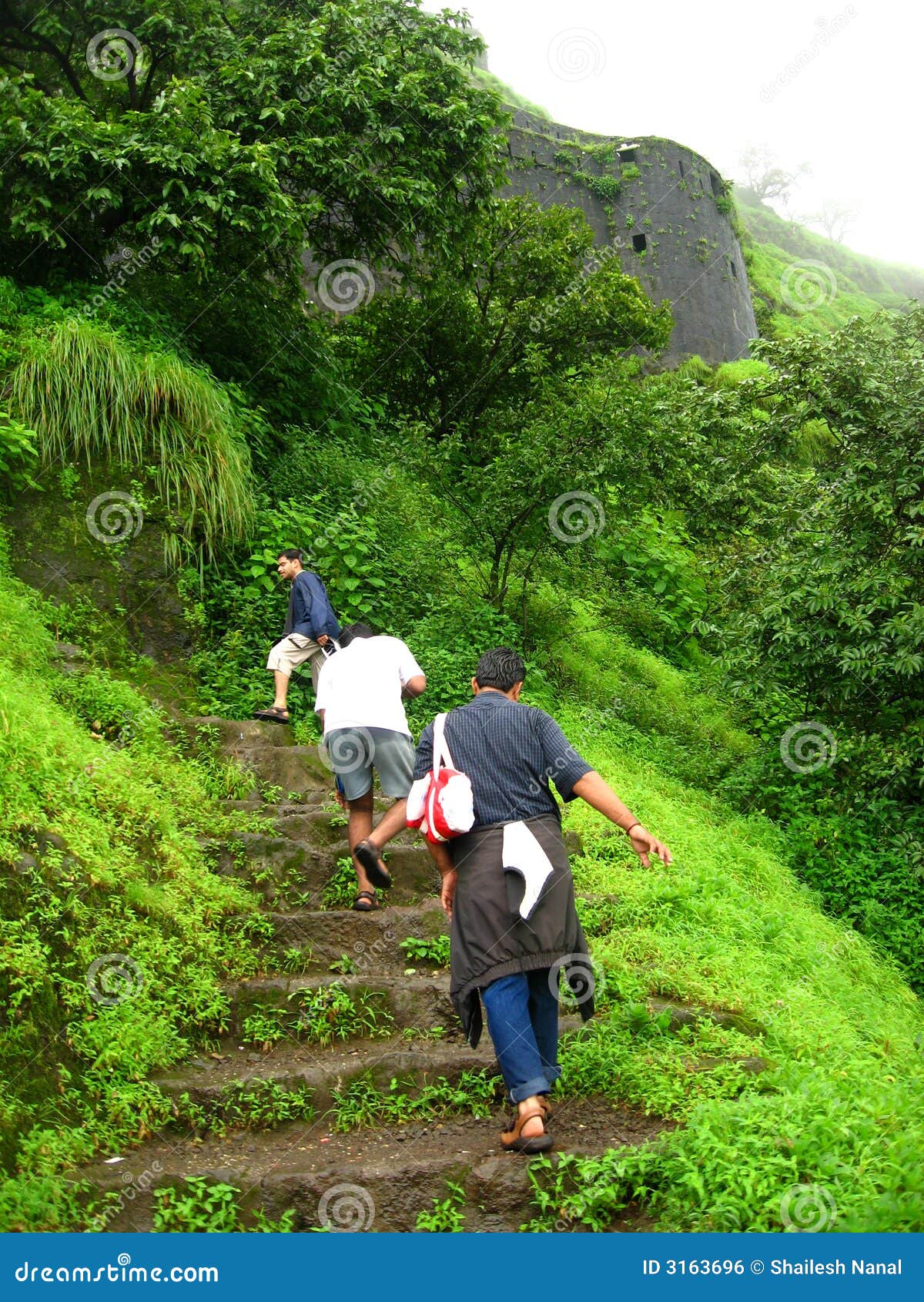 Climbing the Fort Lohgad stock photo. Image of climbing - 3163696