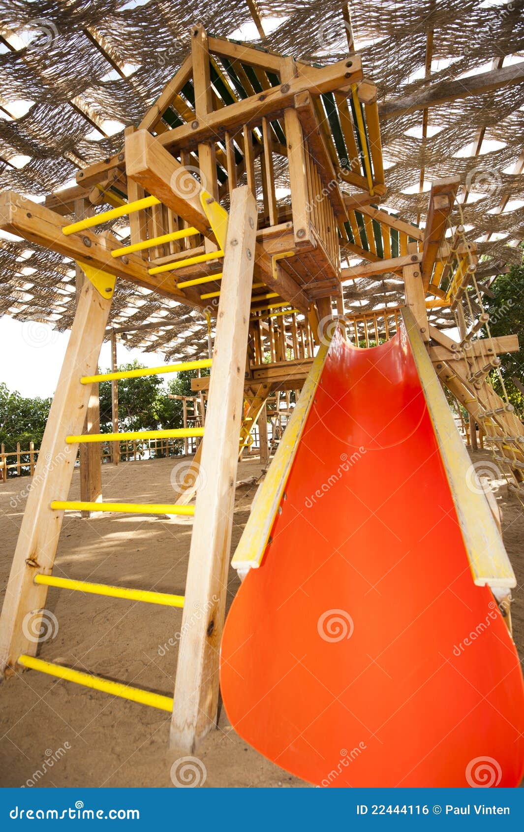 Climbing Frame in a Childrens Play Area Stock Photo - Image of climbing ...