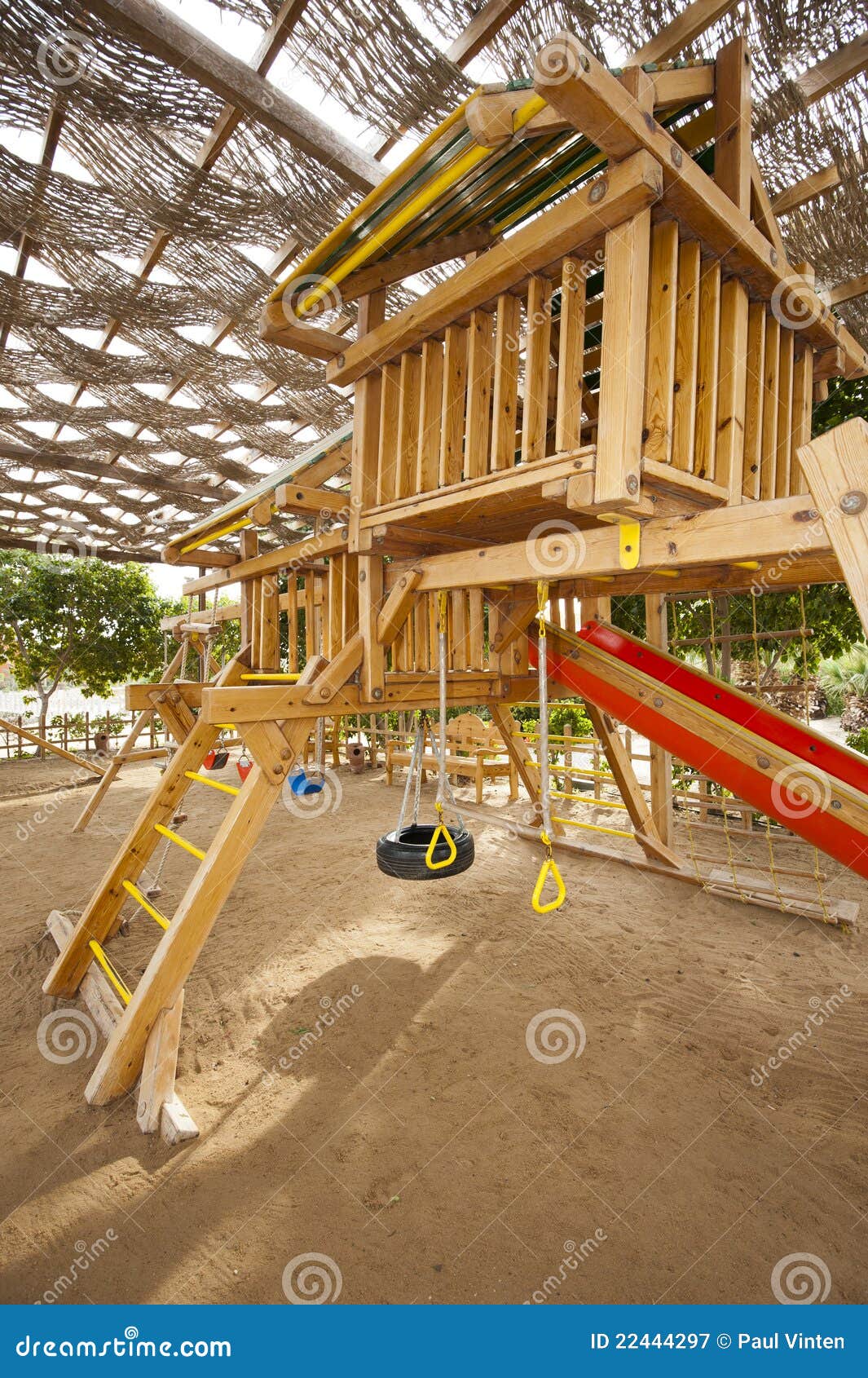 Climbing Frame in a Childrens Play Area Stock Image - Image of ...