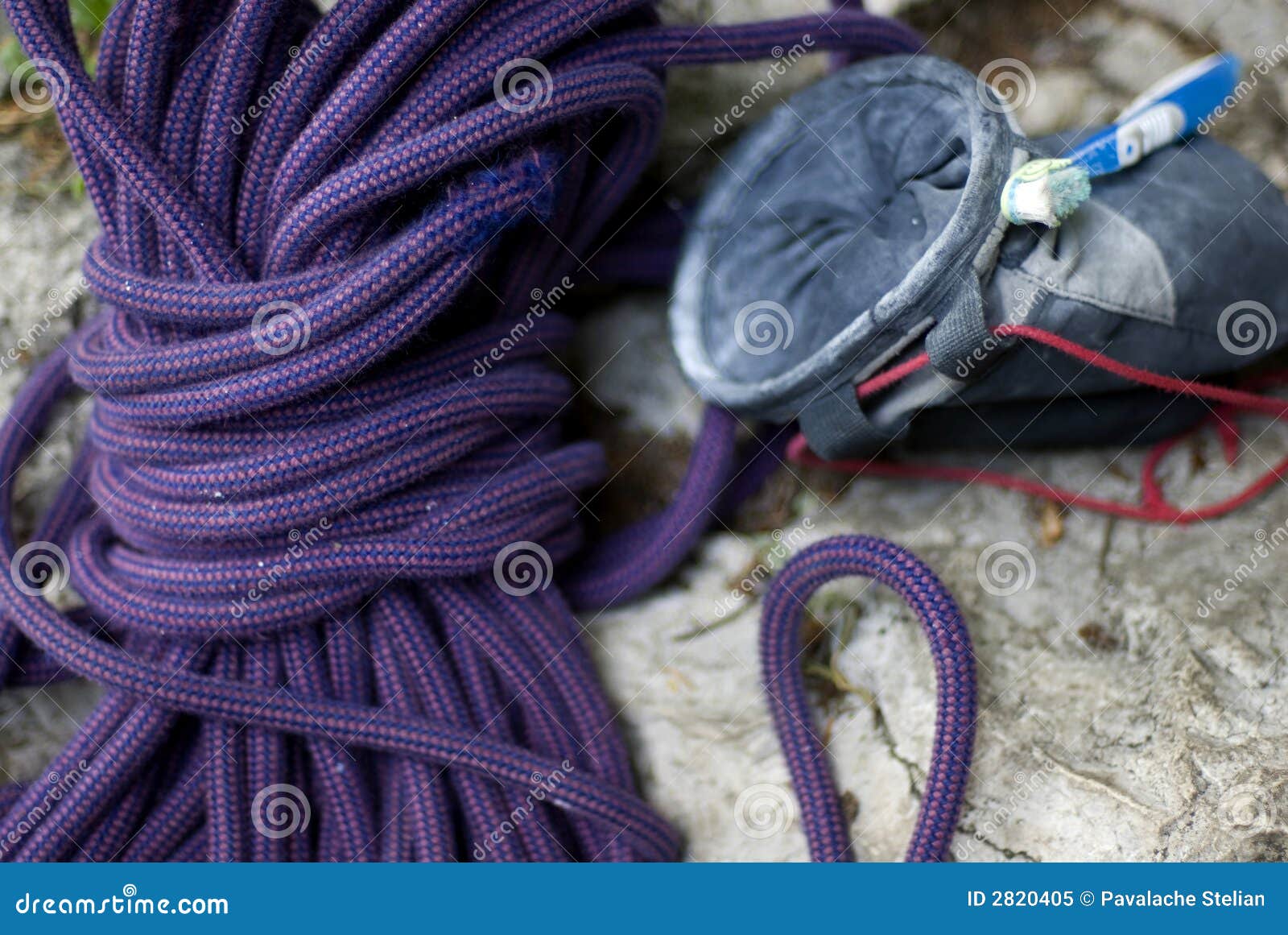 Climbing gear stock image. Image of purple, object, mountain - 2820405