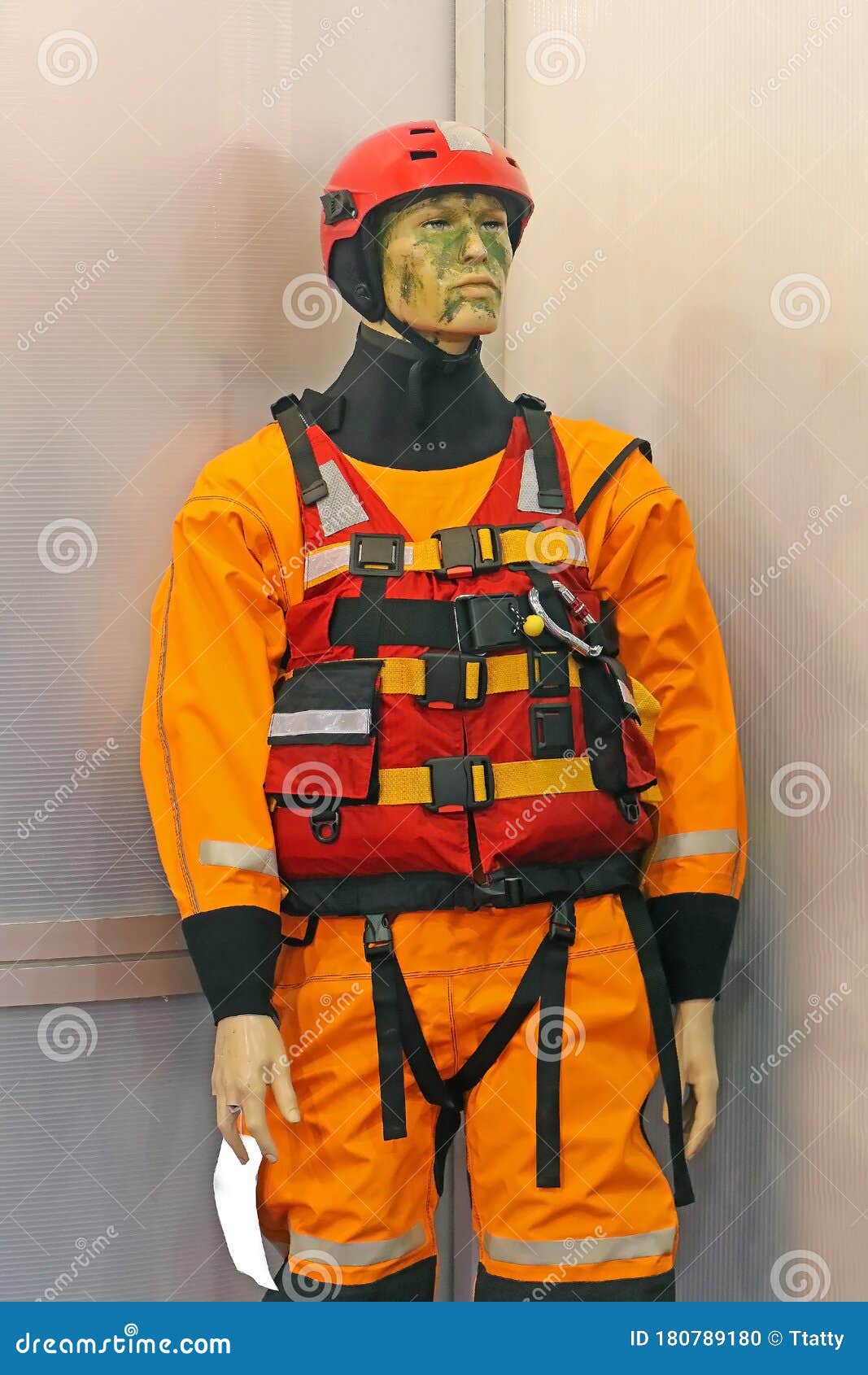 Climbing gear on mannequin stock photo. Image of suit - 180789180