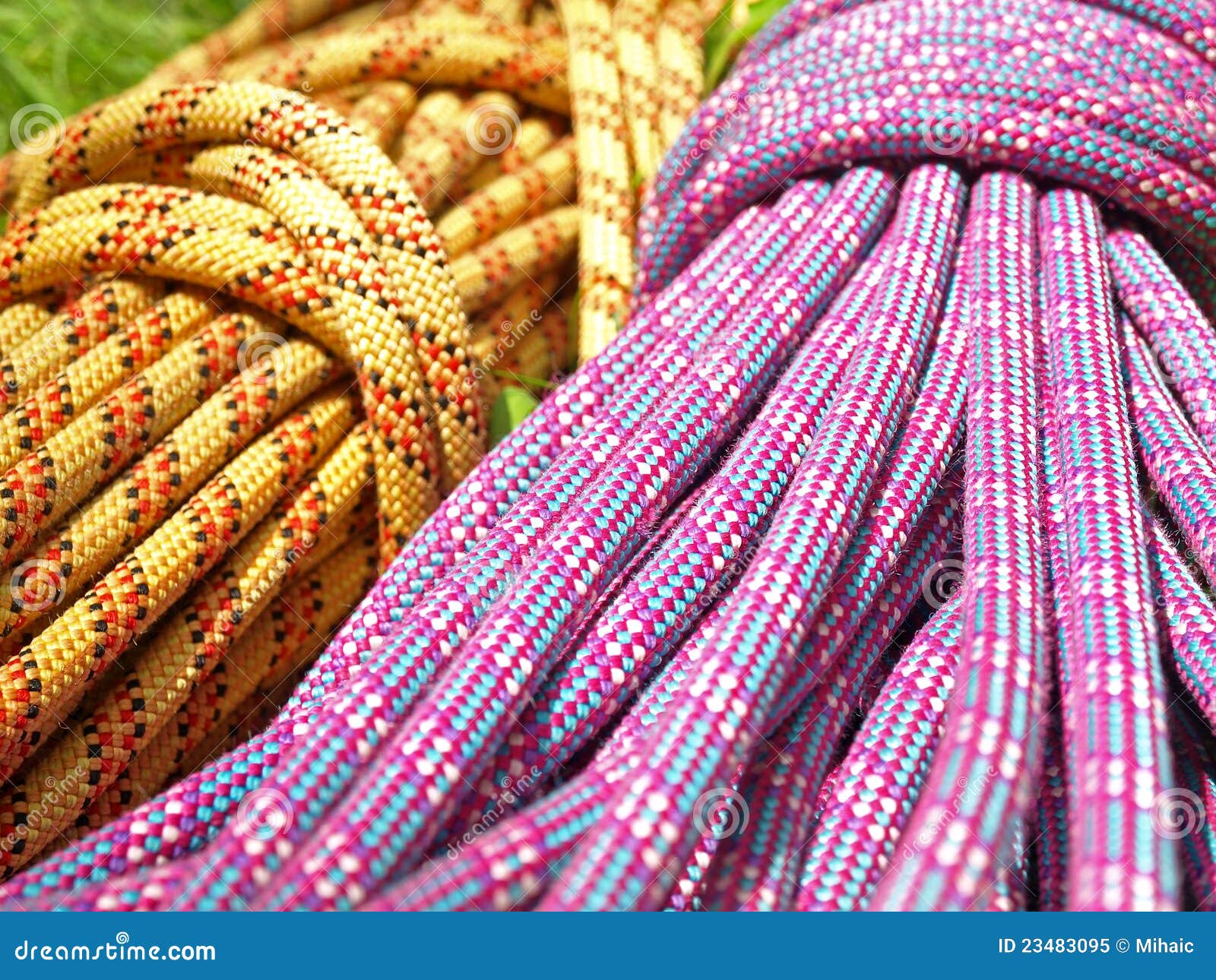 Climbing half ropes stock image. Image of detail, climbing - 23483095