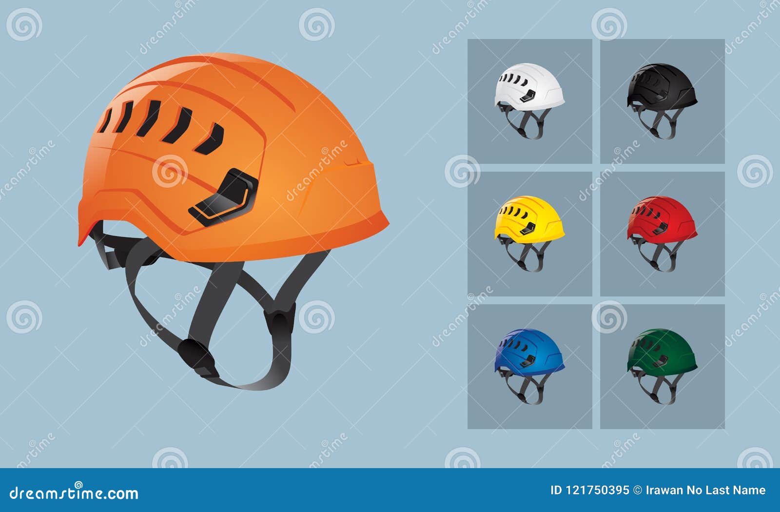 Climbing Helmet in 7 Colour Stock Vector - Illustration of vector ...