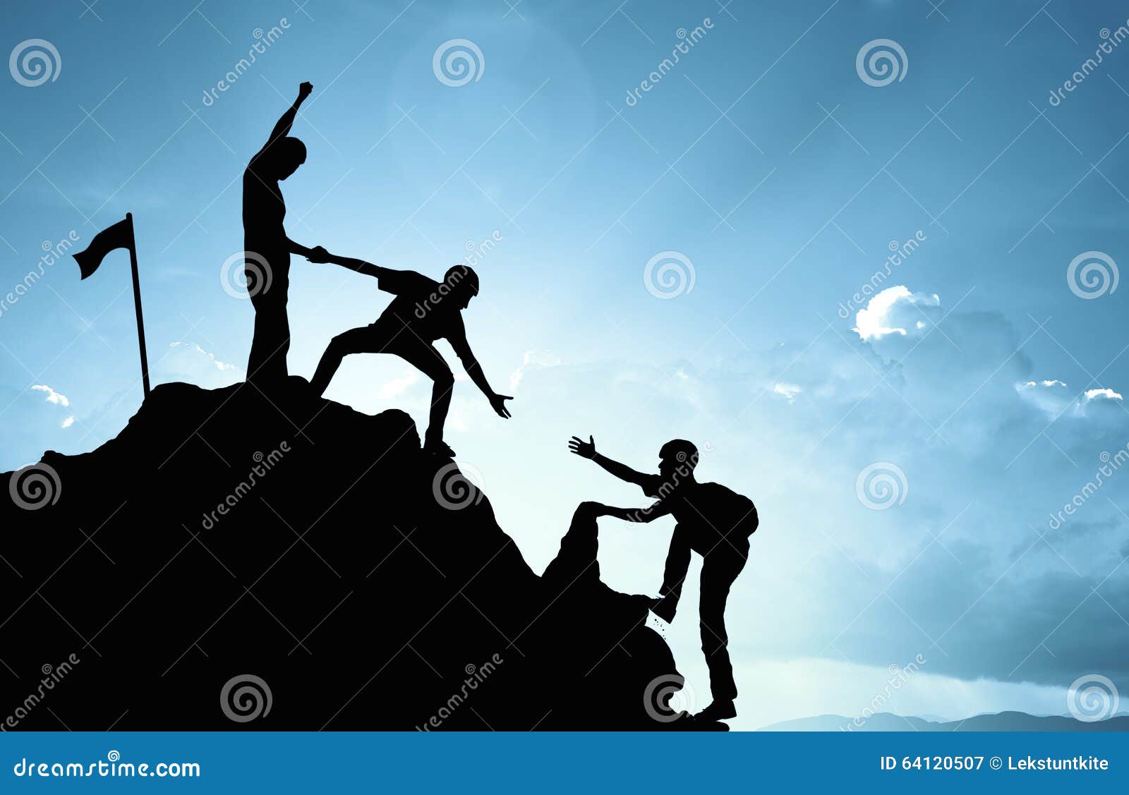Climbing Helping Team Work , Success Concept Stock Image - Image of ...