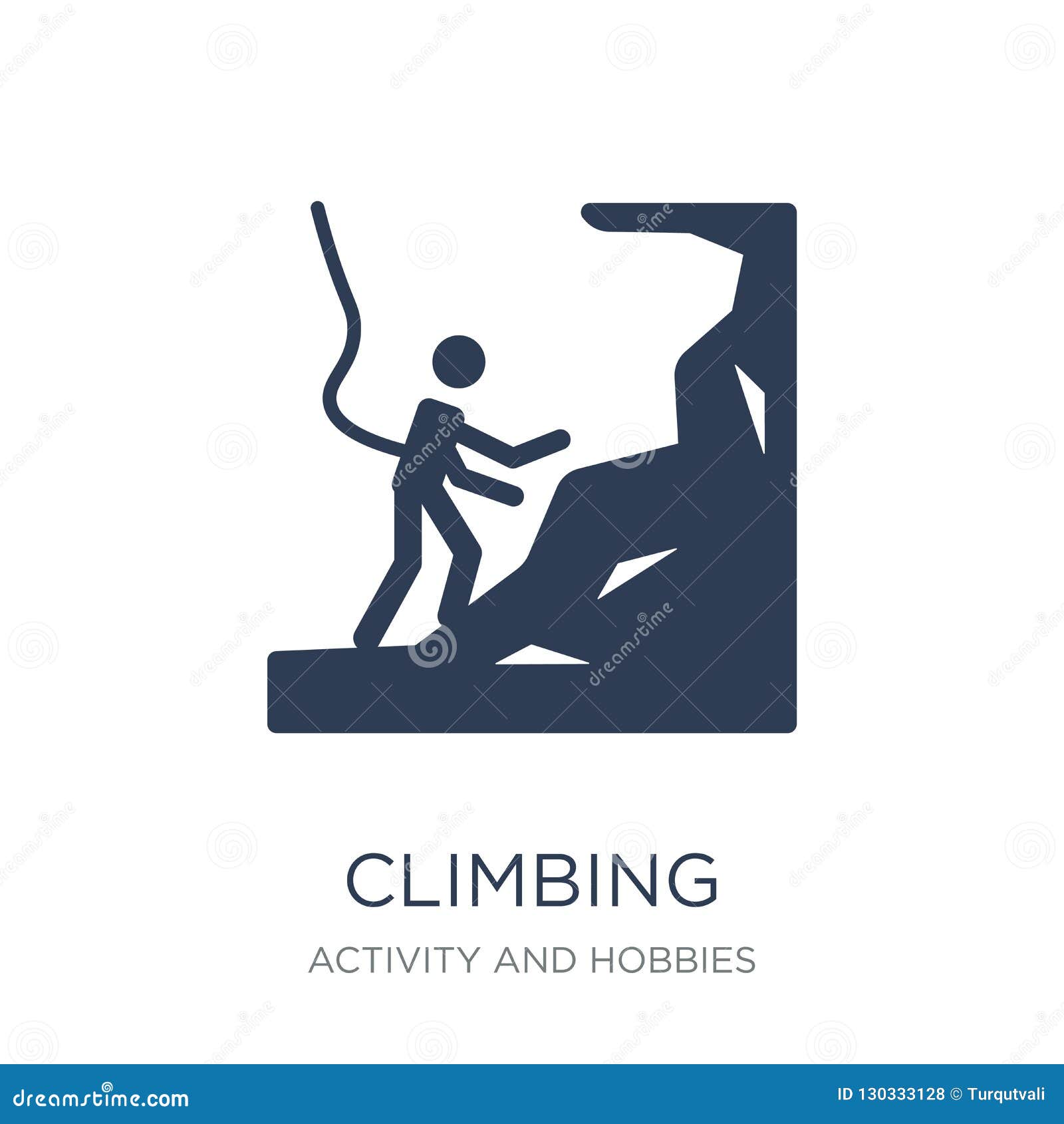 Climbing Icon. Trendy Flat Vector Climbing Icon on White Background ...