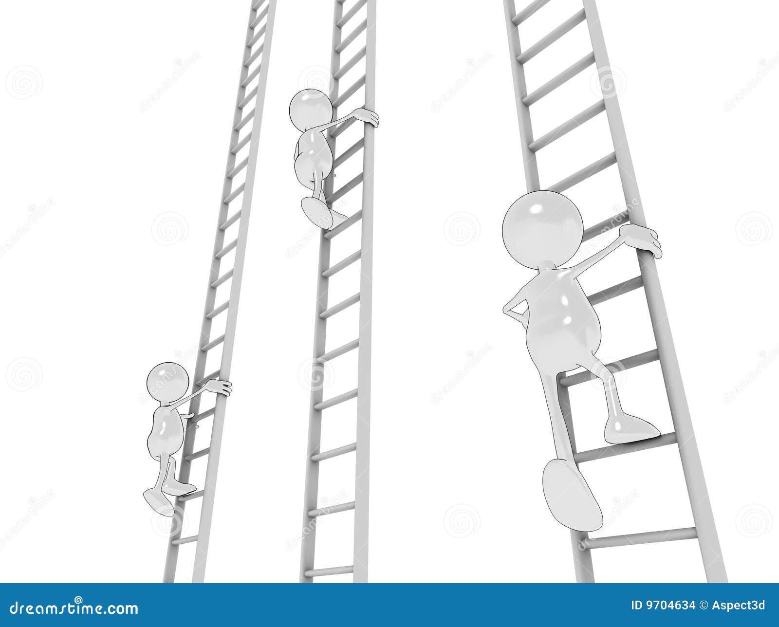 Climbing the ladder stock illustration. Illustration of business - 9704634